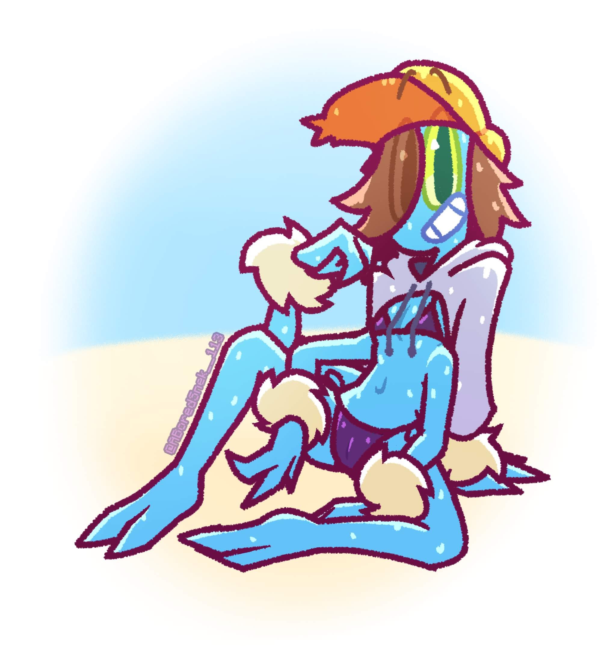 Rule 34 Aboredsnek Anthro Arachnid Arachnid Humanoid Beach Black 2754