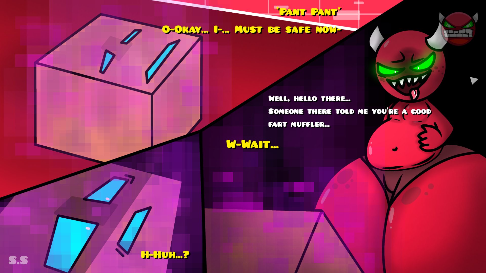 Rule 34 1boy Cube 4 Geometry Dash Demon Geometry Dash Green Eyes 4128