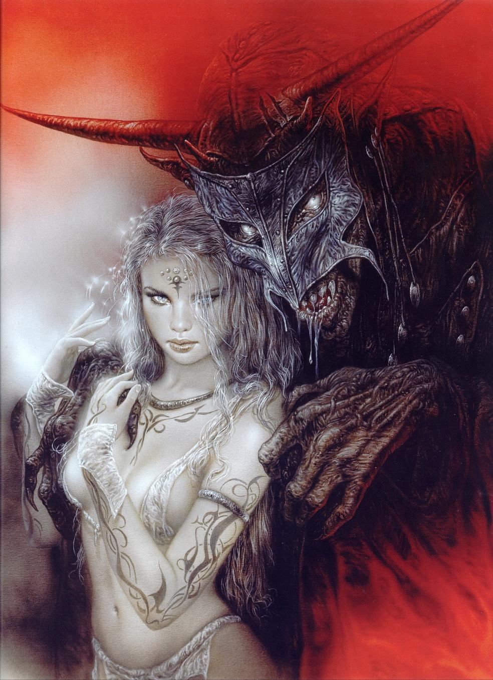 Rule 34 1girls Blonde Hair Demon Embrace Female From Behind Helmet 9894