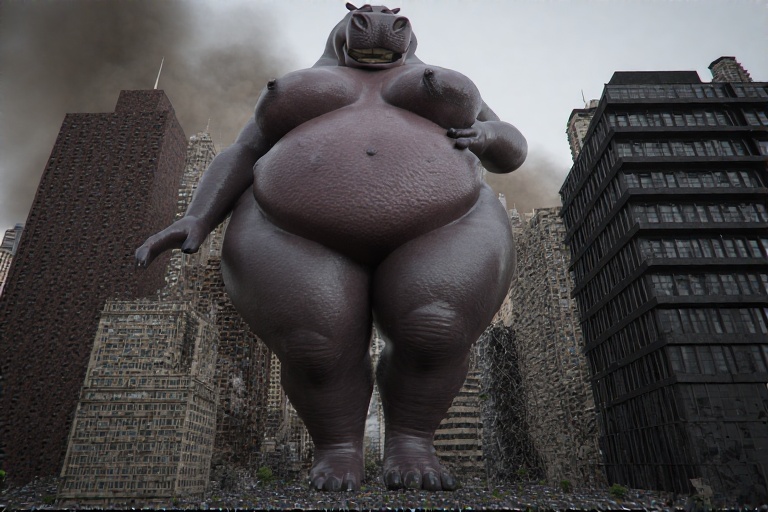 Rule 34 Ai Generated Bbw Dreamworks Giantess Gloria The Hippopotamus 1689
