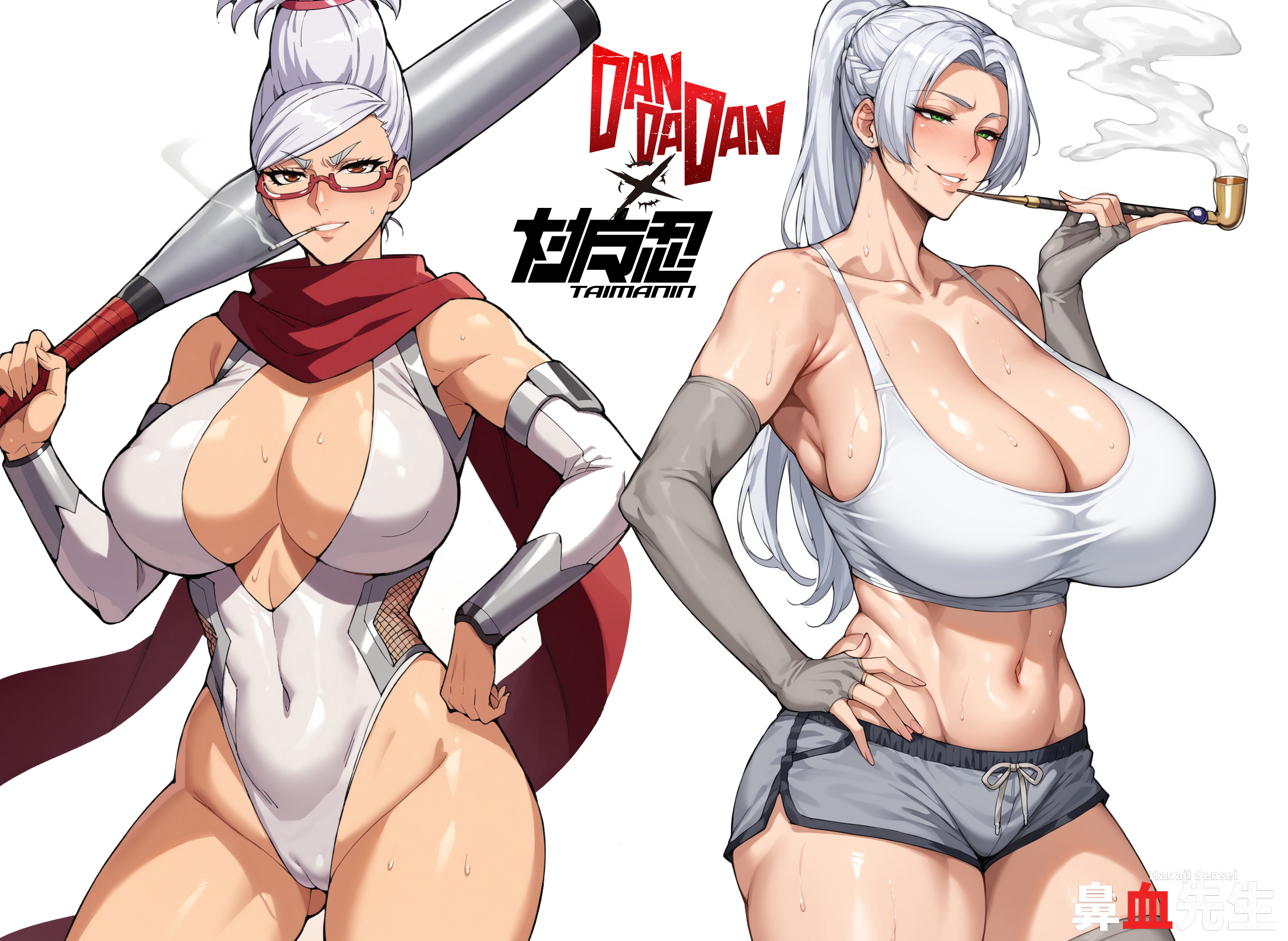 Rule 34 2girls Ai Generated Ayase Seiko Breasts Crossover Dandadan
