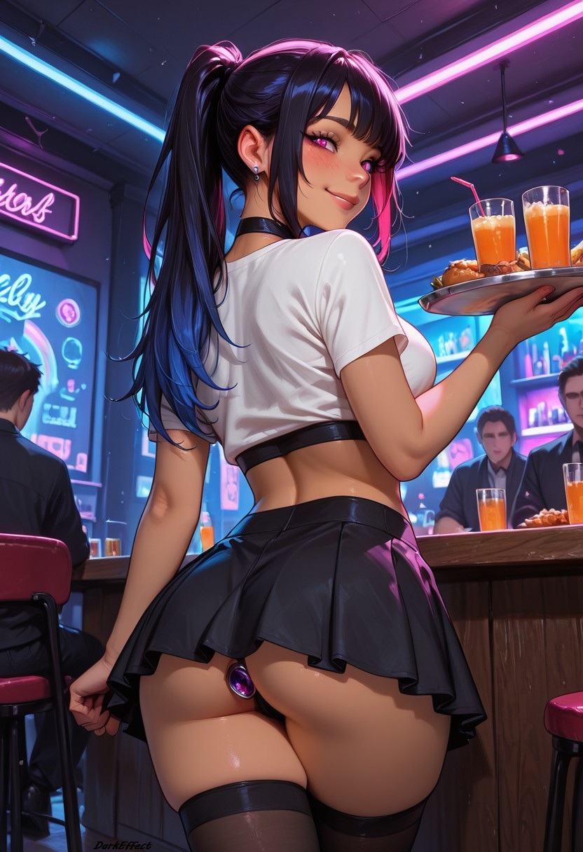Rule 34 Ai Generated Bar Buttplug Darkeffect Female Female Focus Light Skinned Female Light
