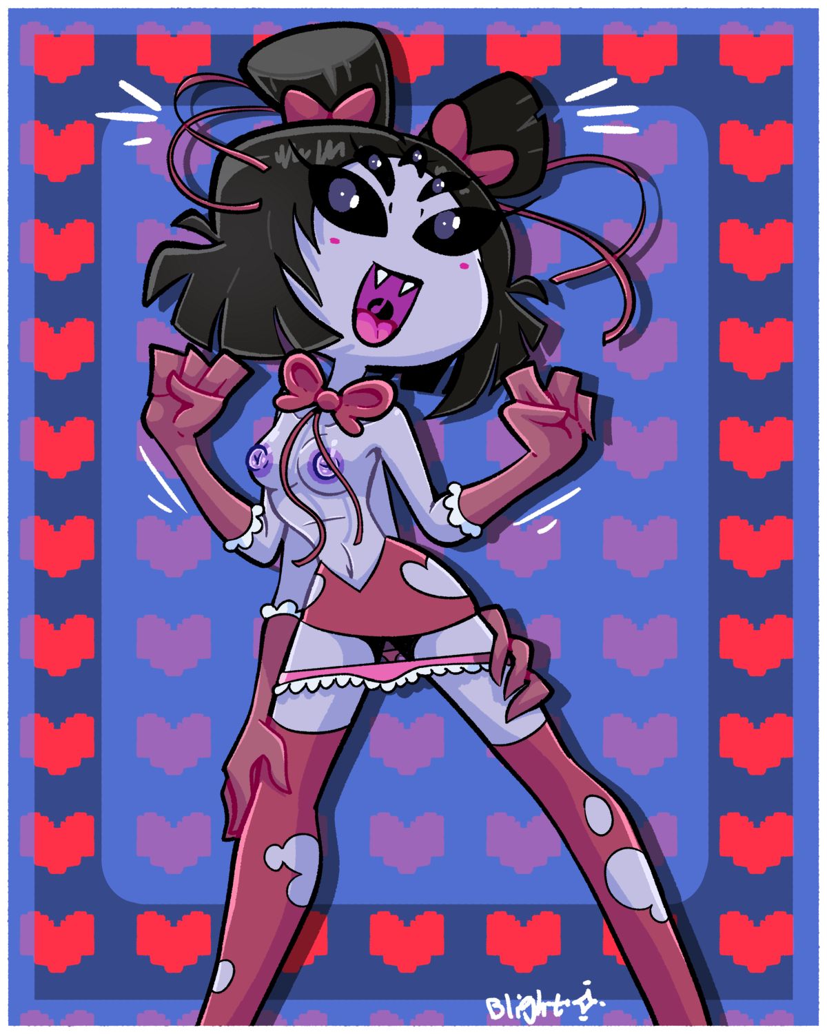Rule 34 4 Arms 5 Eyes Anthro Black Hair Blightstar Blush Bowtie 1204