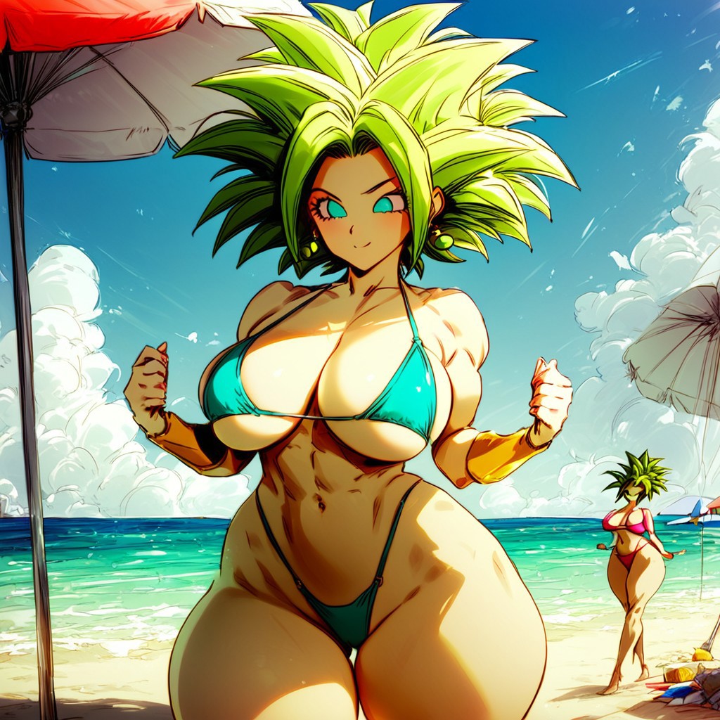 Rule 34 1girls Ai Generated Ass Beach Big Ass Bikini Dragon Ball Dragon Ball Super Kefla Male