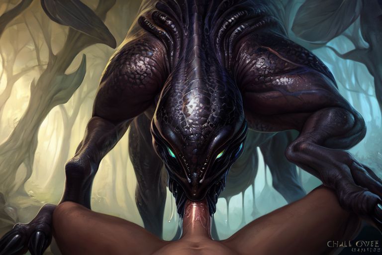 Rule 34 Ai Generated Alien Ambiguous Gender Ambiguous Species Blowjob 8411