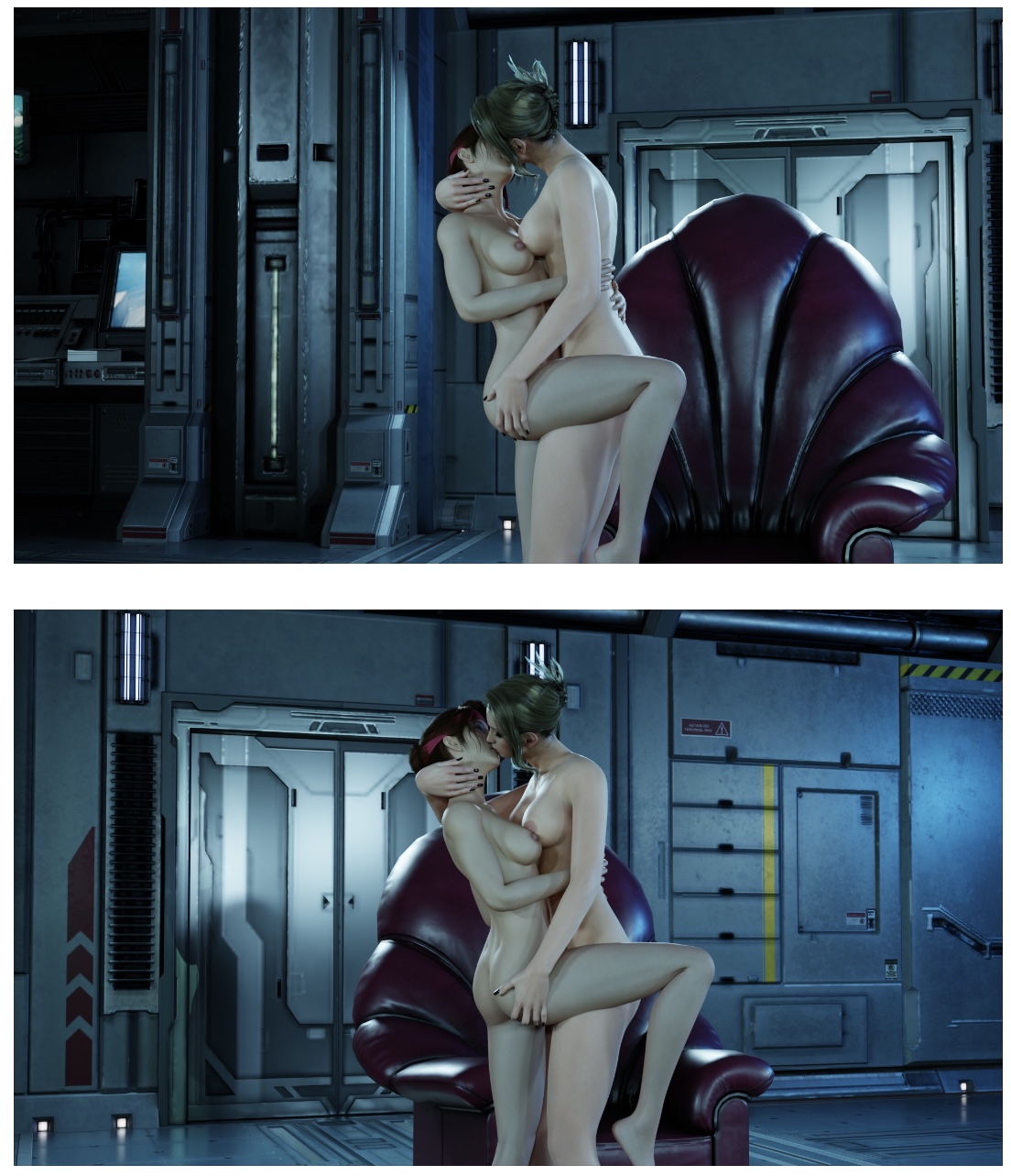 Rule 34 2girls Female Only Final Fantasy Jessie Rasberry Lesbian Lesbian Kiss Lesbian Sex