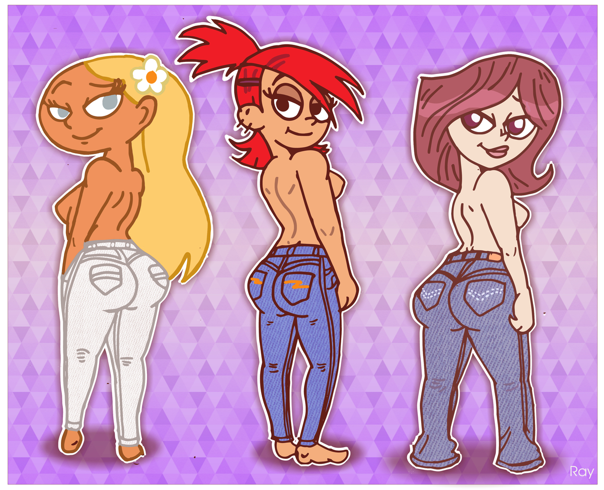 Rule 34 3girls Blonde Hair Cartoon Network Crossover Dan Vs Elise