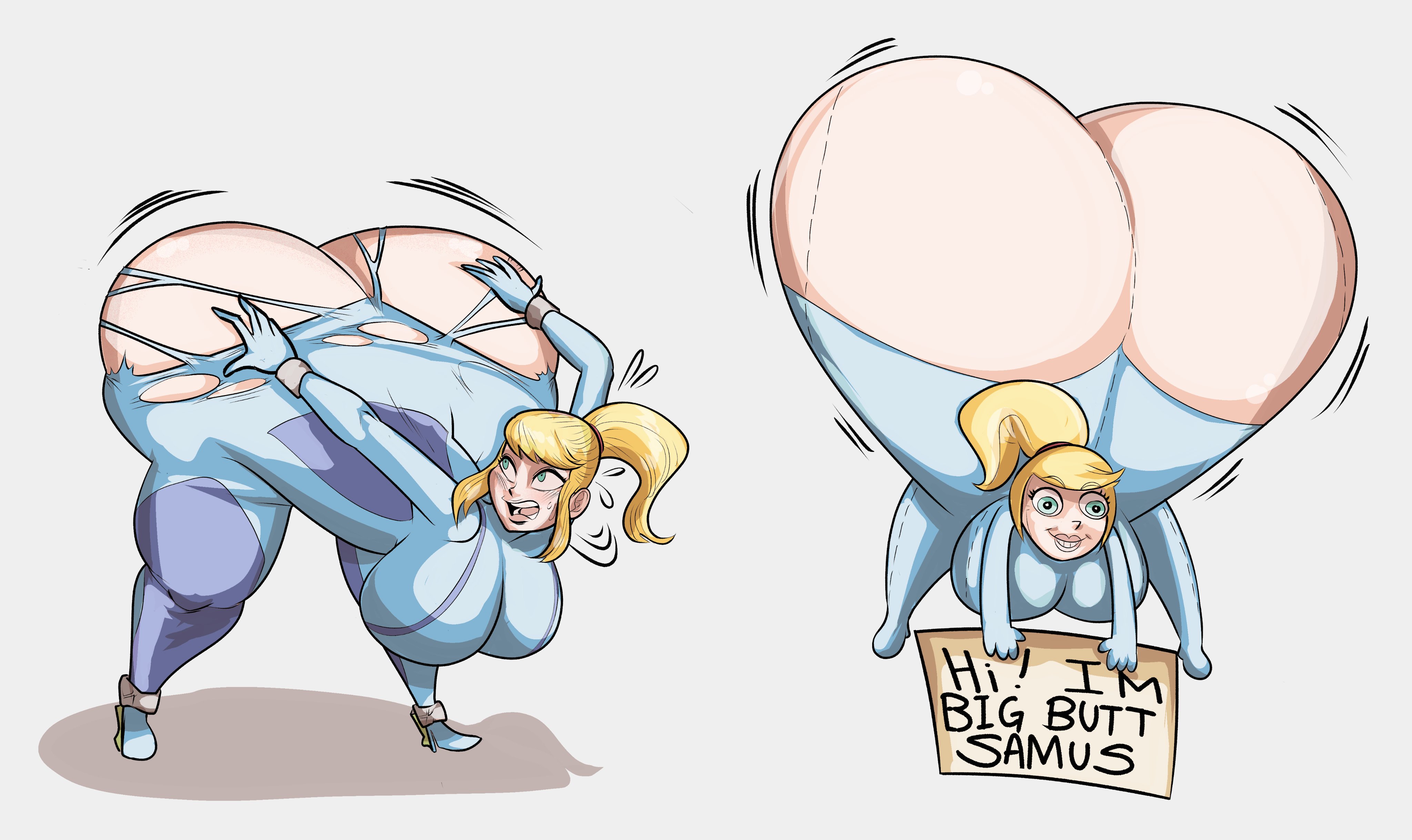 Rule 34 Ass Expansion Bottom Heavy Clothes Ripping Colored Female