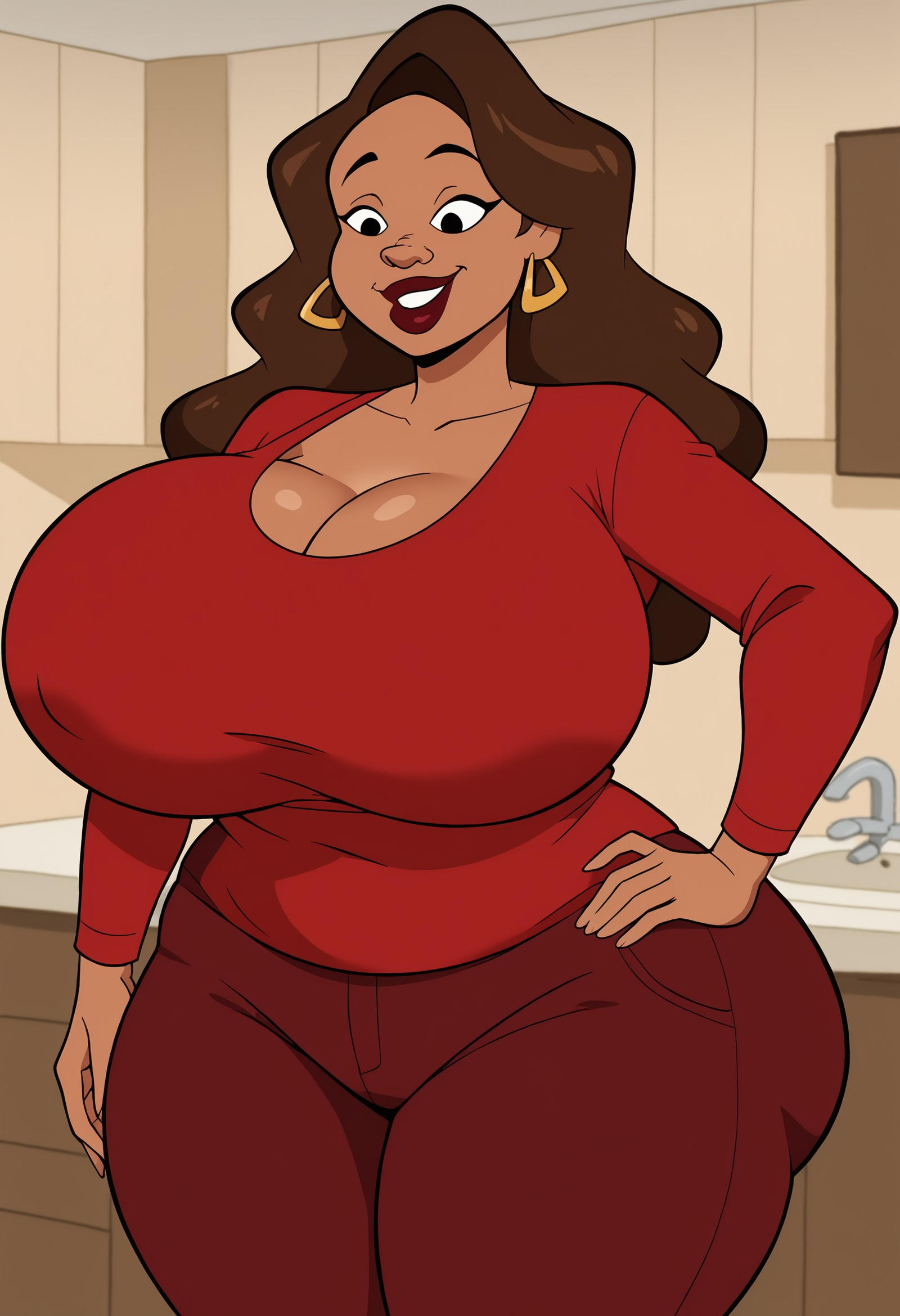 Rule 34 Ai Generated Big Breasts Big Butt Brown Skin Curvy Figure