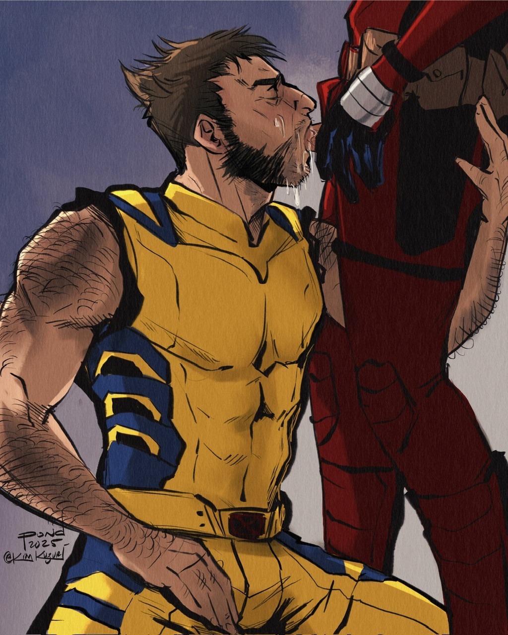 Rule 34 2boys Arm Hair Beard Bodysuit Brown Hair Bulge Through 1417