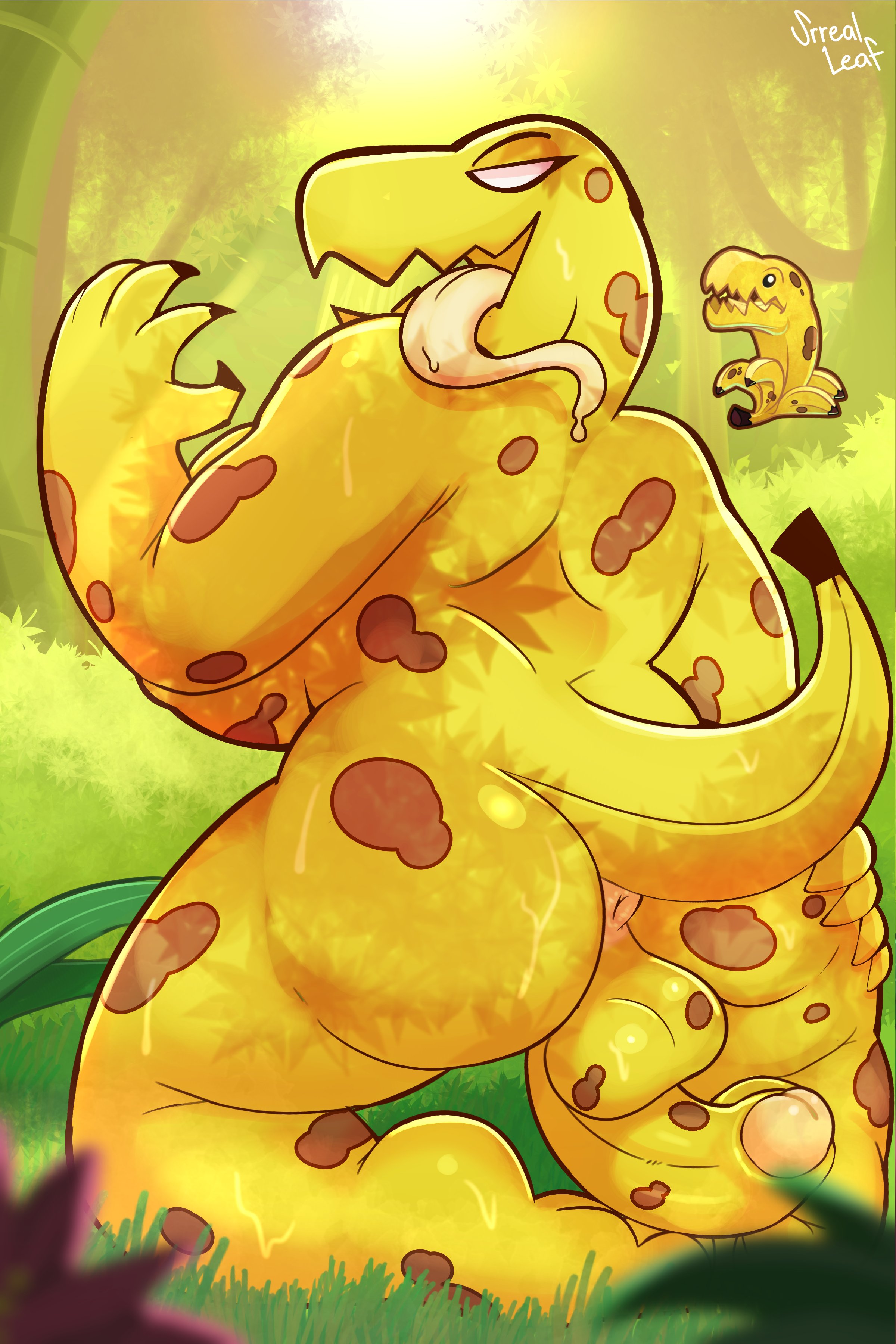 Rule 34 Anthro Anus Ass Ass Focus Banana Bananasaurus Rex Pvz Breasts Cock Cock Tail