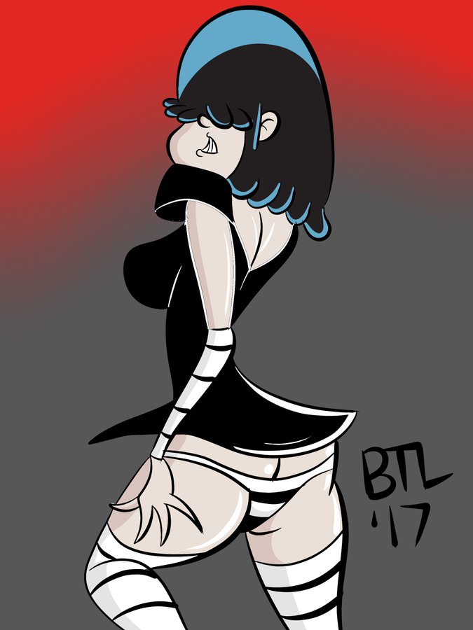 Rule 34 Arm Warmers Benthelooney Black Hair Goth Goth Girl Gothic Hand On Butt Lucy Loud