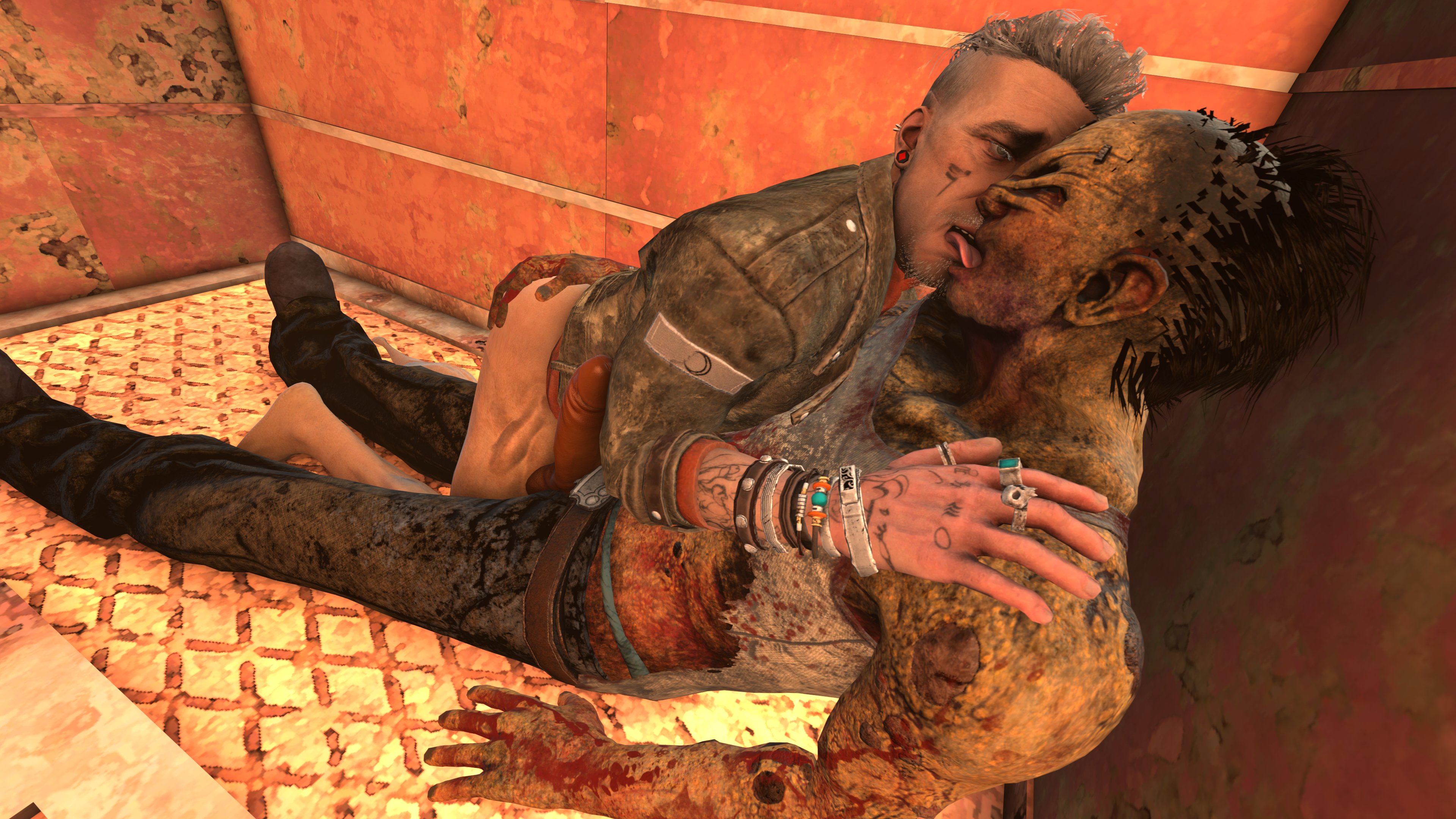 Rule 34 Bara Dead By Daylight Interspecies Kissing Lying Male Male Monster Cock Monster Male
