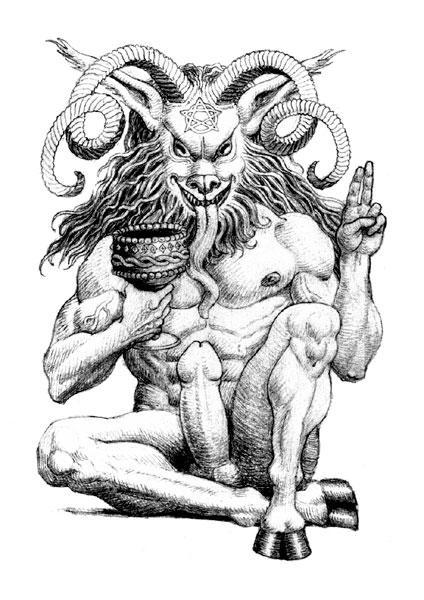 Rule 34 Baphomet Boner Chalice Cup Demon Erection Horn Incubus Long