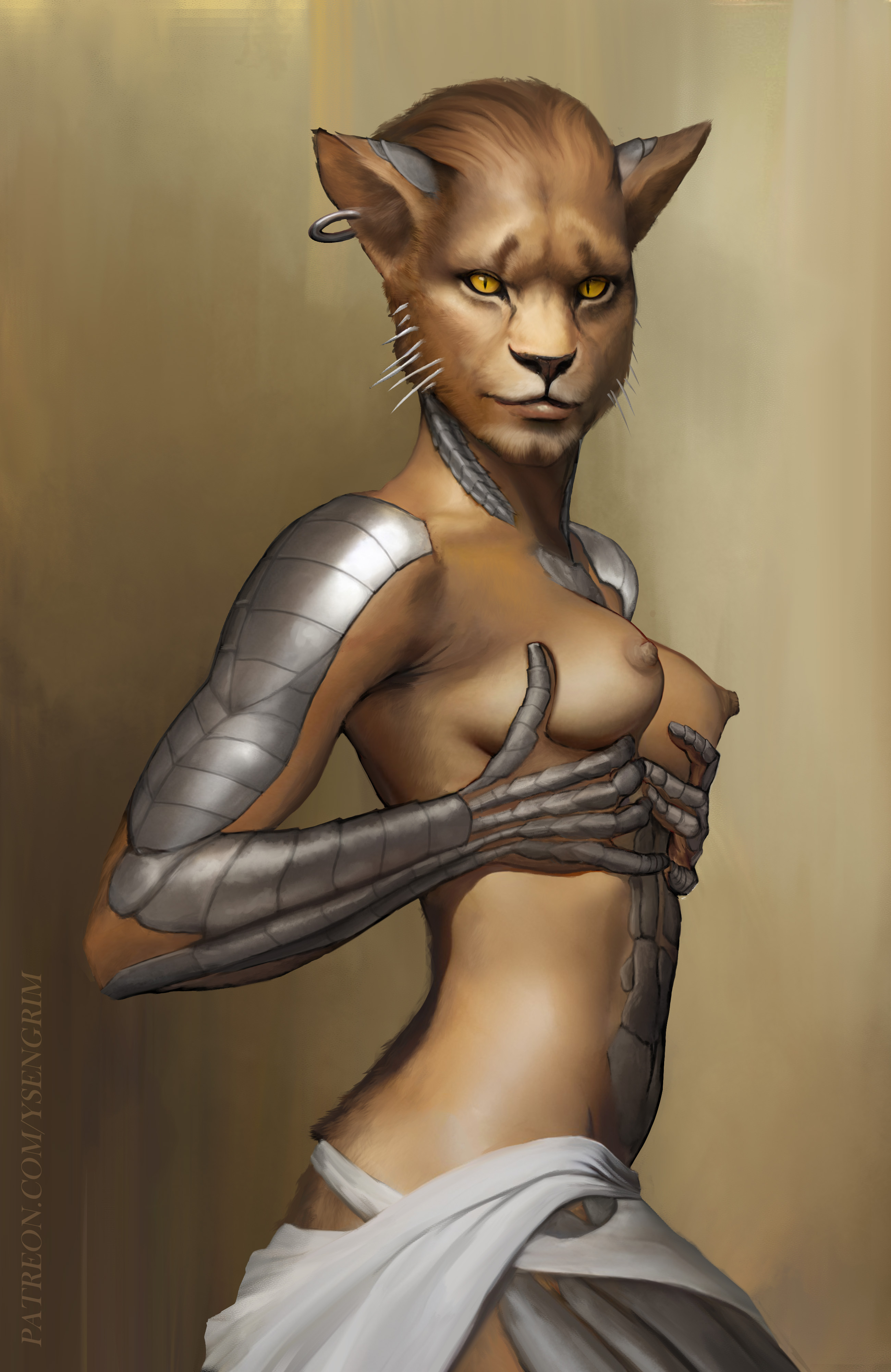 Rule 34 Anthro Breasts Catfolk Kemba Kha Regent Leonin Leonine Magic The Gathering Portrait