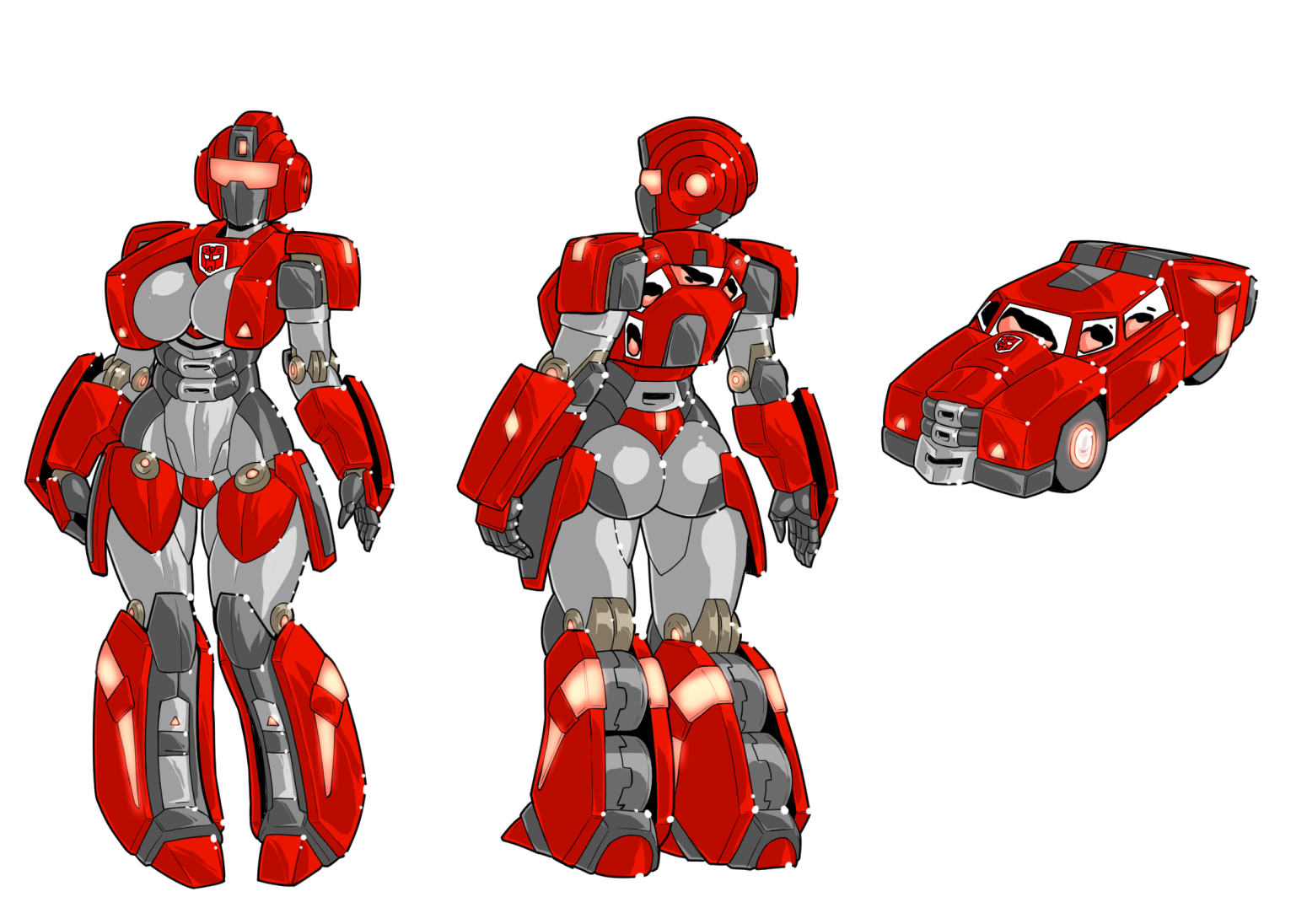 Rule 34 Ass Autobot Car Character Sheet Cleavage Drone Gynoid Mad Project Mask Red Body Red