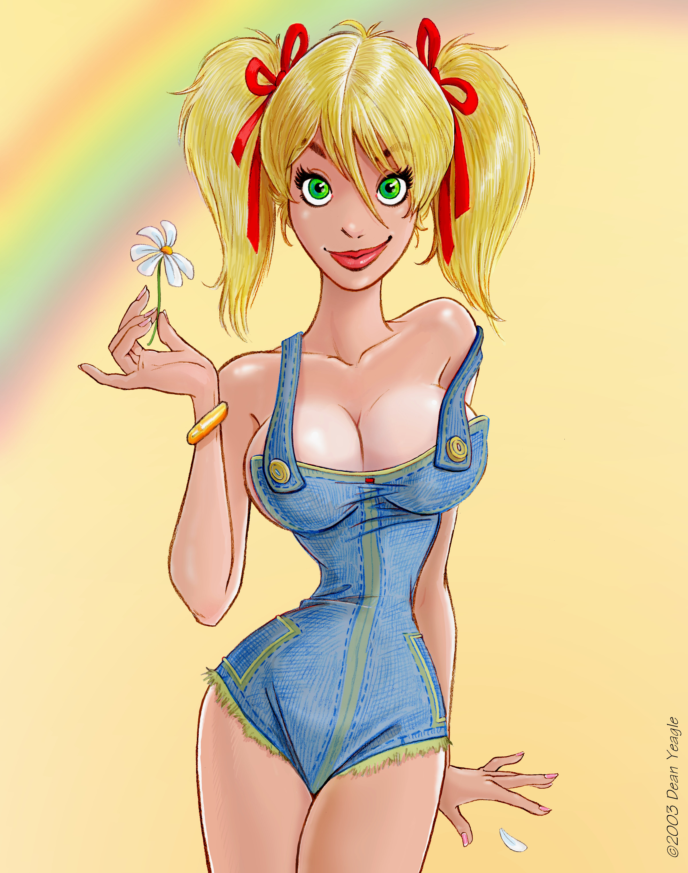 Rule 34 1girls Blonde Hair Dean Yeagle Female Green Eyes Lips Mandy Dean Yeagle Red Lips