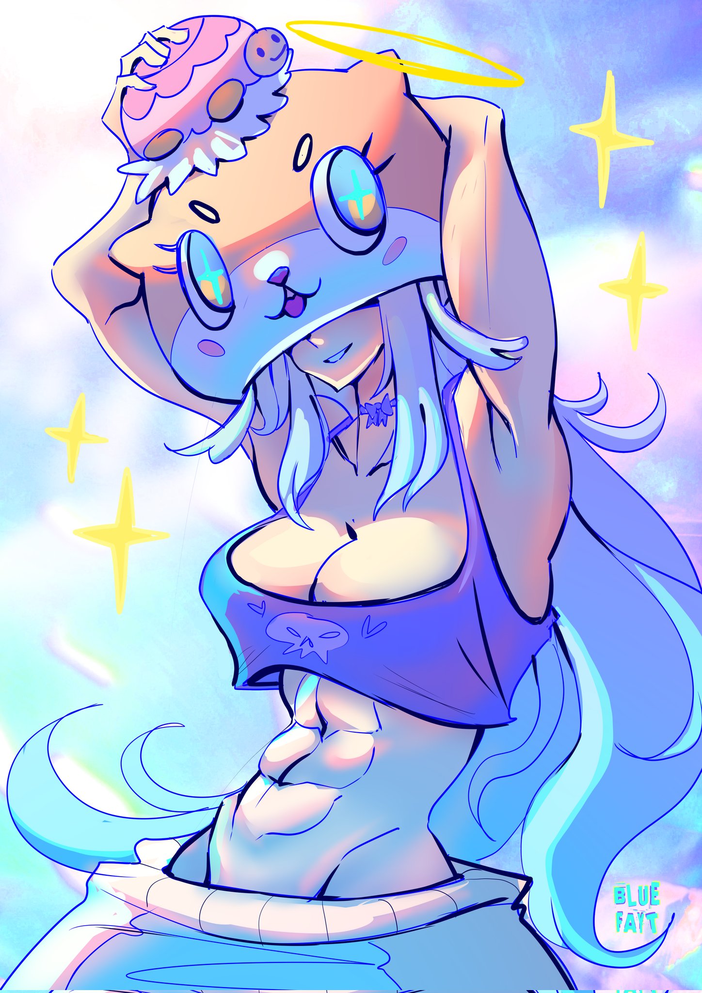 Rule 34 Abs Arms Behind Head Arms Up Artist Name Artist Request Blue 5620
