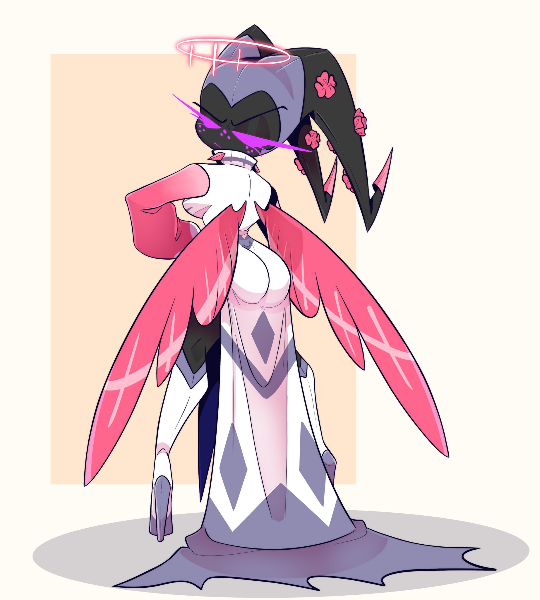 Rule 34 Angel Angel Wings Ass Clothed Dress Eve Hazbin Hotel 9477