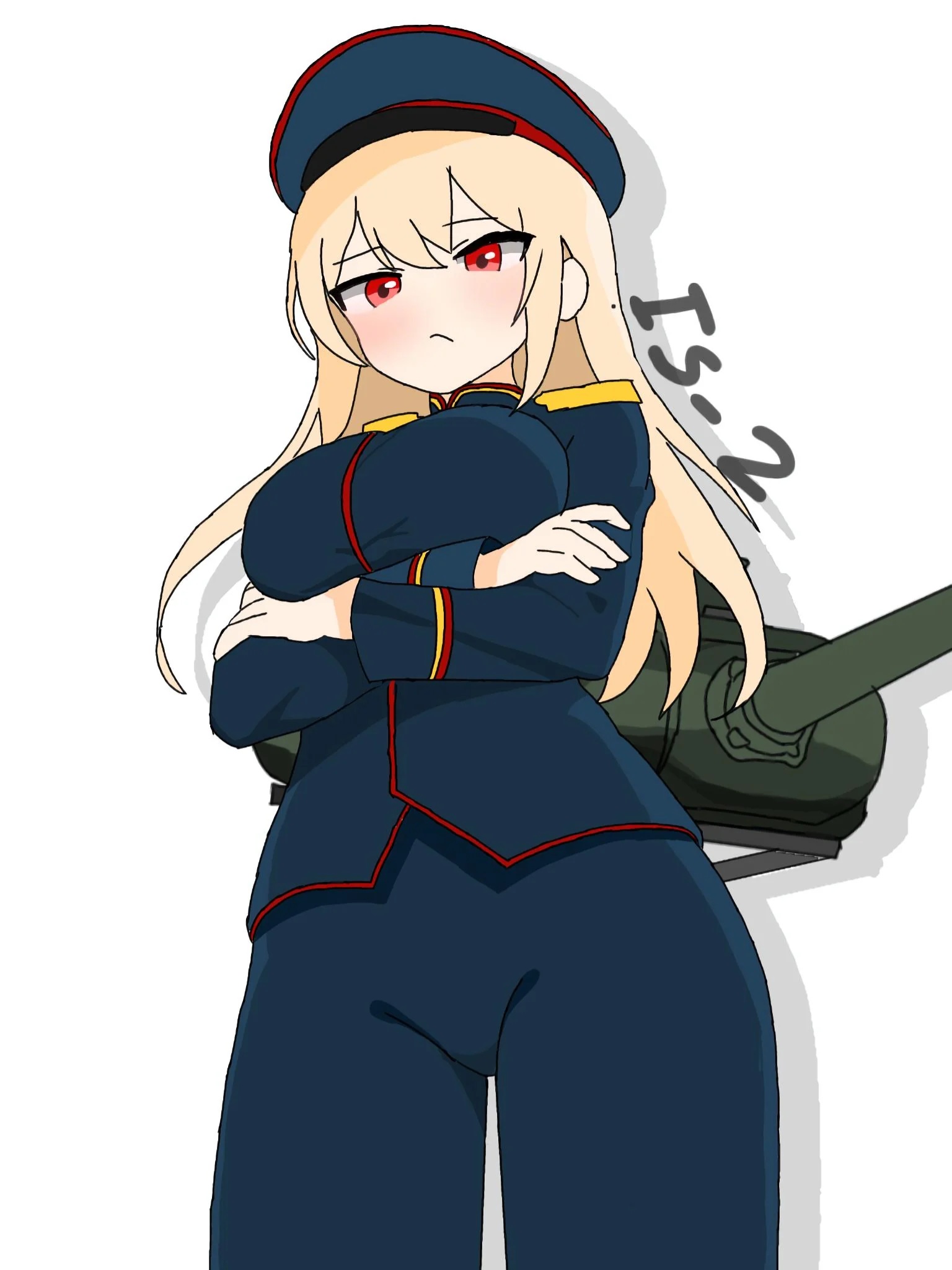 Rule 34 Blushing Blushing Female Breasts Female Hat Military Hat 9357