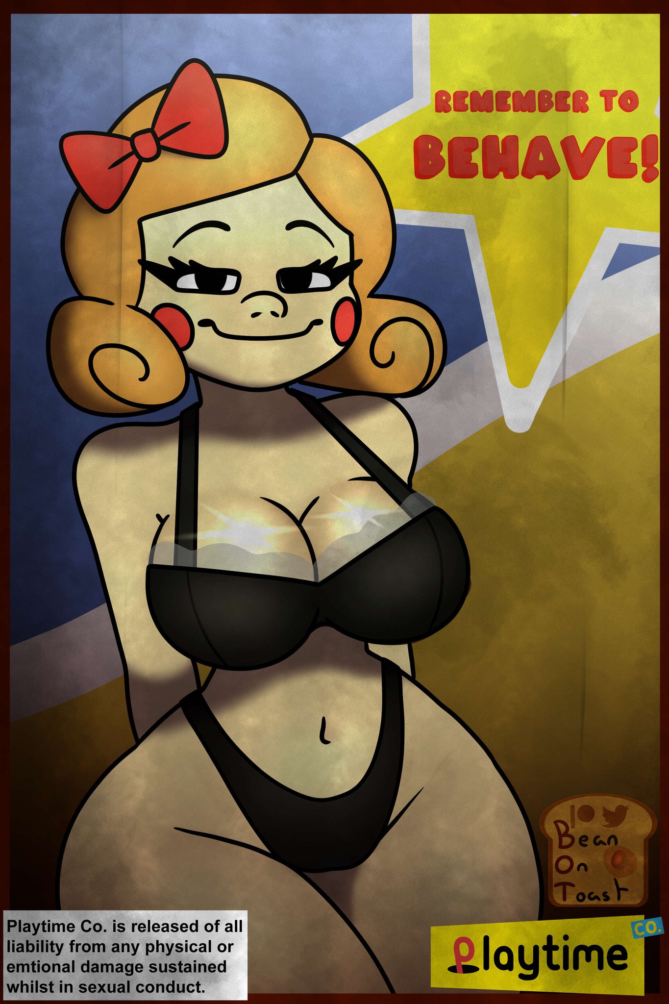 Rule 34 1girls Beanontoast Big Breasts Blonde Hair Bra Breasts
