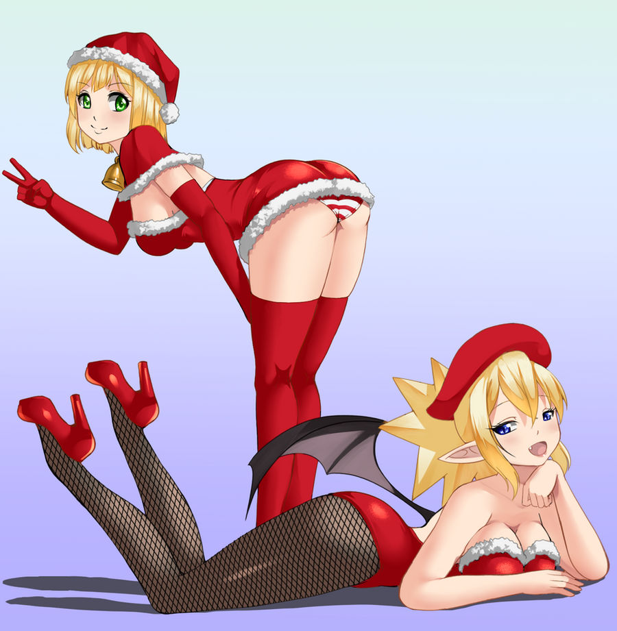 Rule 34 Breasts Christmas Christmas Clothing Christmas Outfit Cleavage Cornet Espoir Disgaea