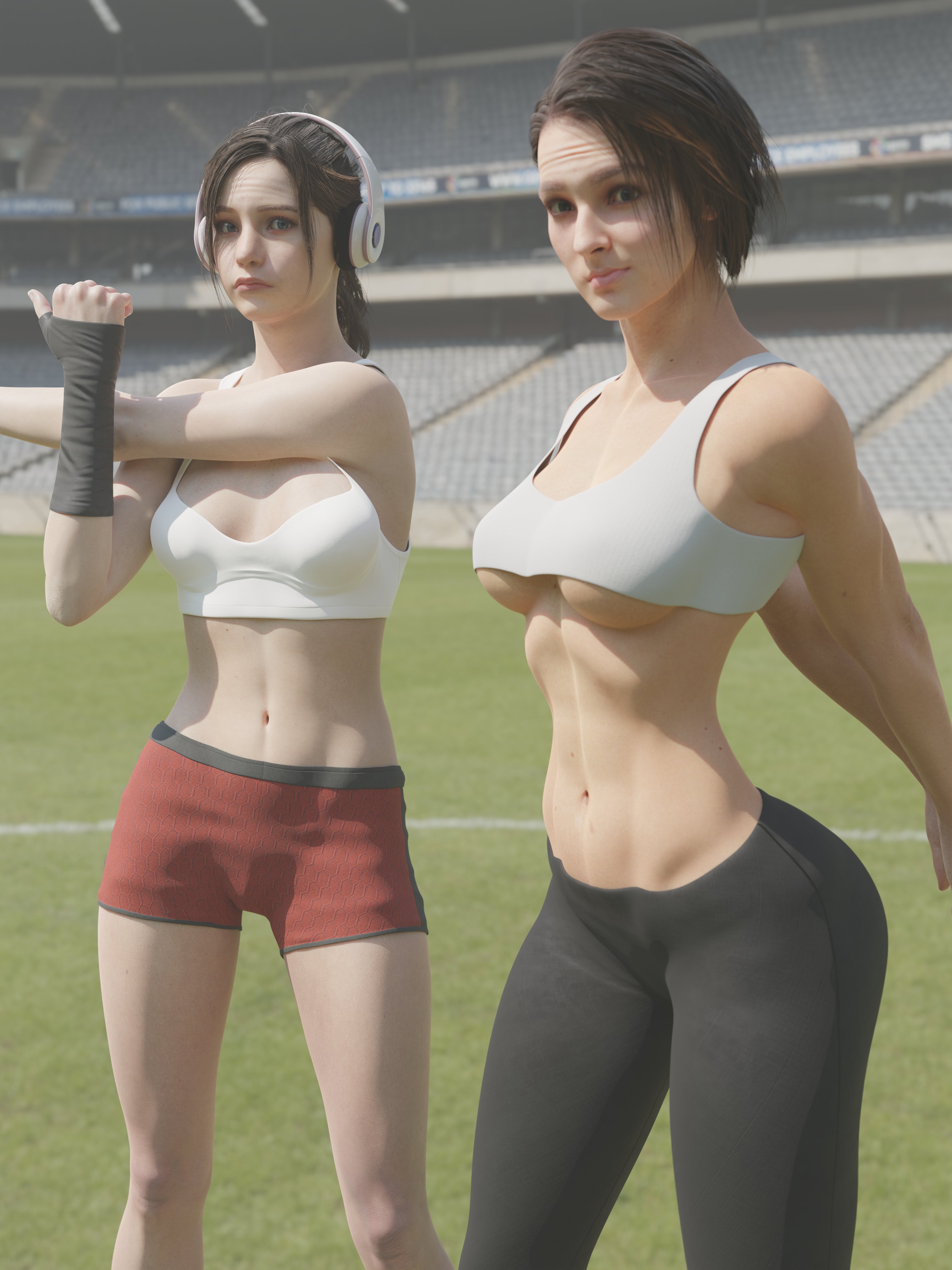Rule 34 2girls 3d Abs Beddetective Claire Redfield Female Female 0294
