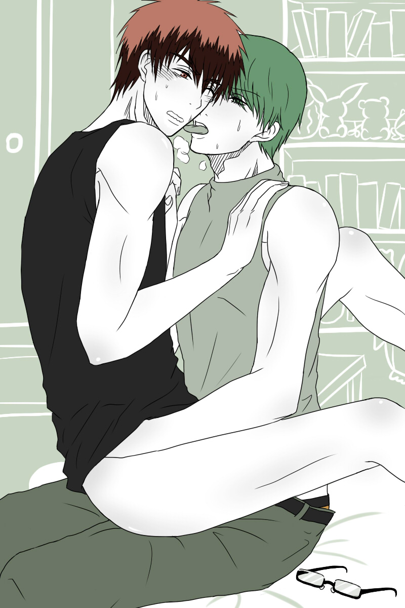 Rule 34 2boys Bottomless Green Hair Kagami Taiga Kuroko No Basuke 4715