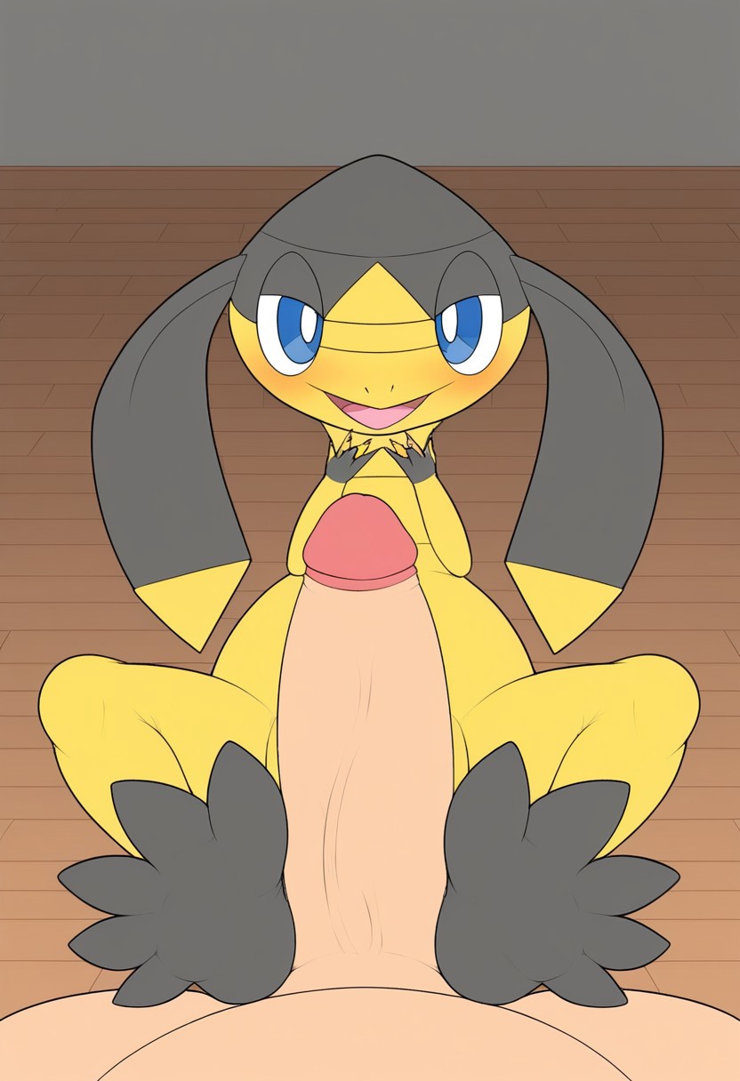 Rule 34 Ai Generated Blush Feet Foot Play Footjob Happy Helioptile Pawjob Paws Pokemon Pokemon