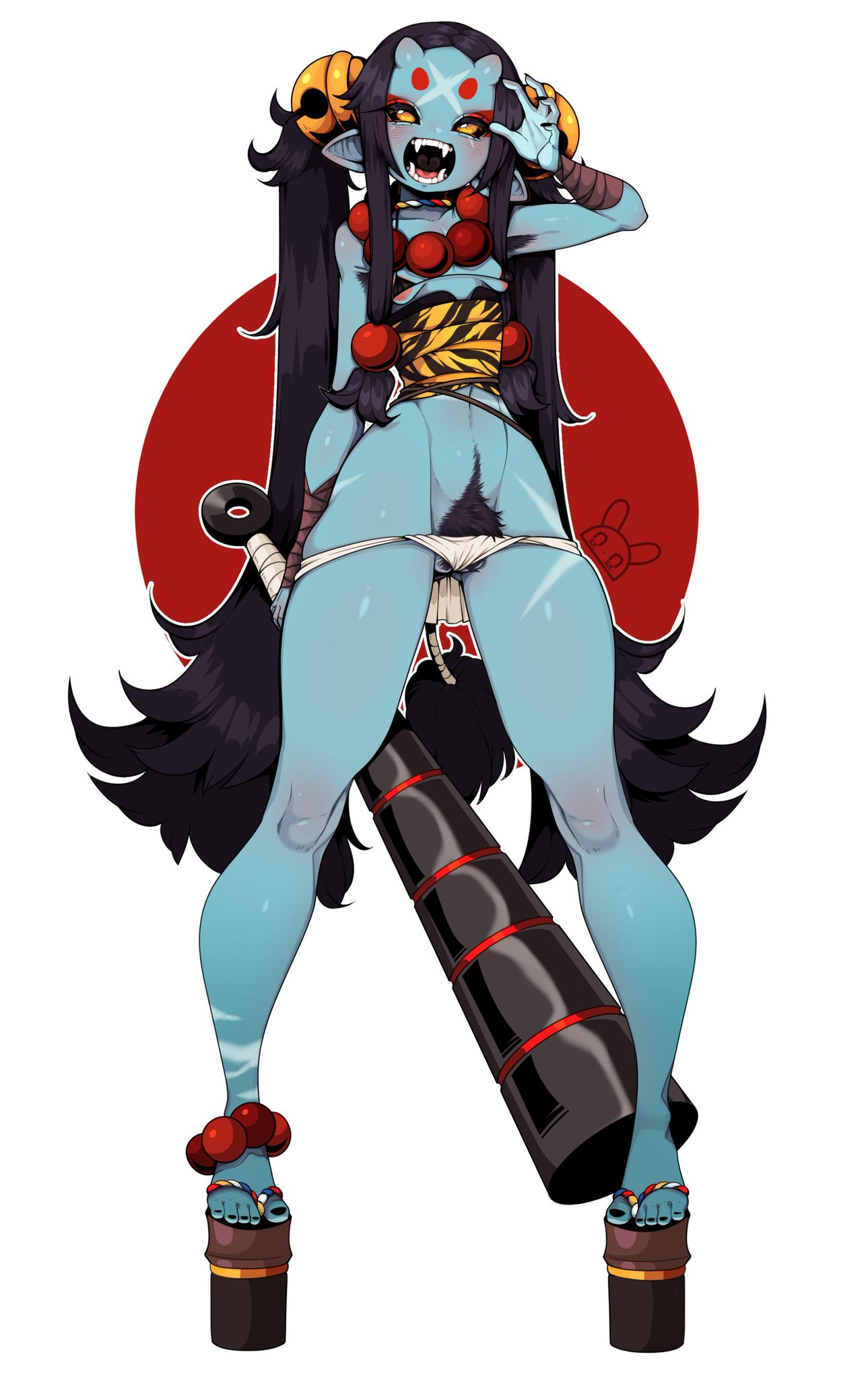 Rule 34 1girls Armpit Hair Black Hair Black Sclera Blue Body Blue 2411