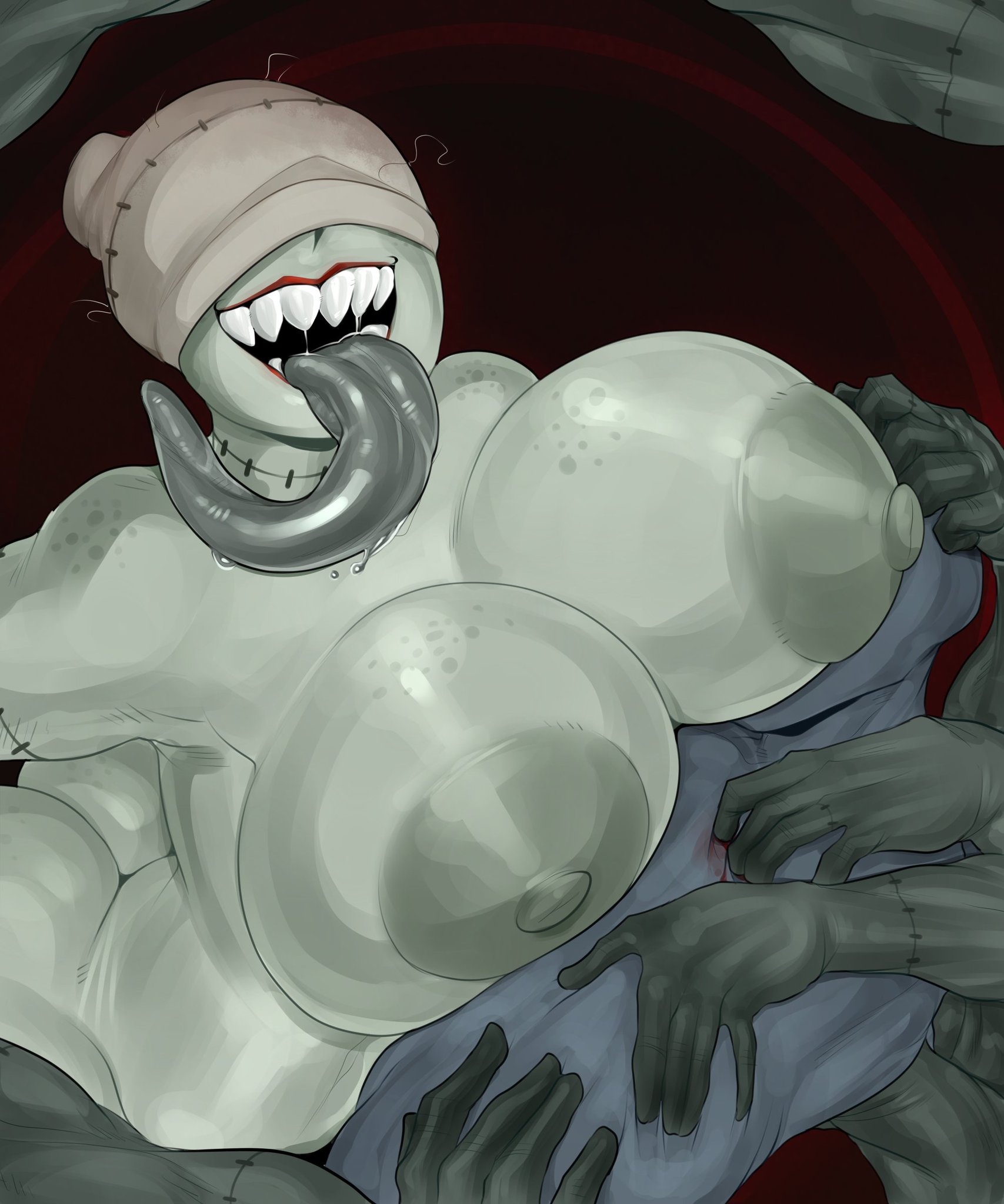 Rule 34 Anthro Detnox Disembodied Hands Large Breasts Long Tongue 1920