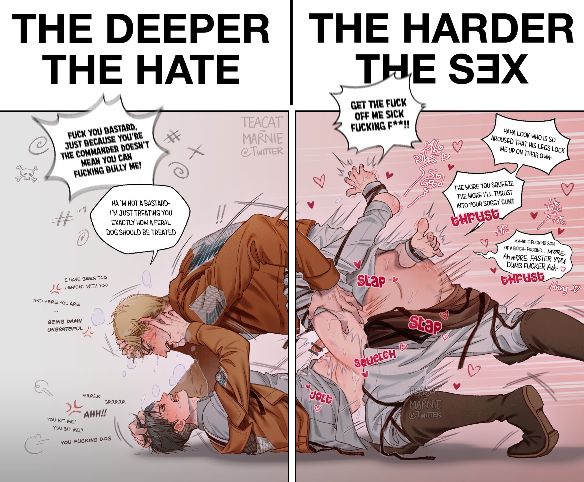 Rule 34 Attack On Titan Clothed Sex Cum Erwin Smith Fighting Gay Hair
