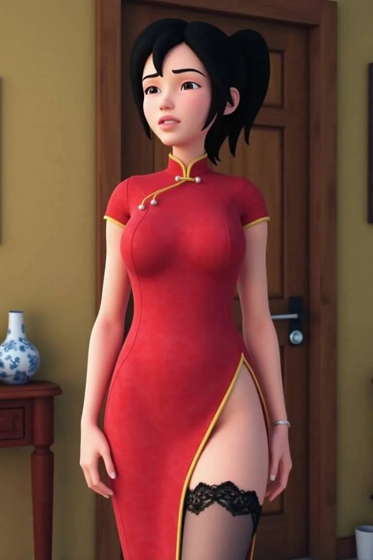 Rule 34 Ai Generated Cheongsam Chinese Clothes Kak Ros Malay Malaysian Upin And Ipin 12494369