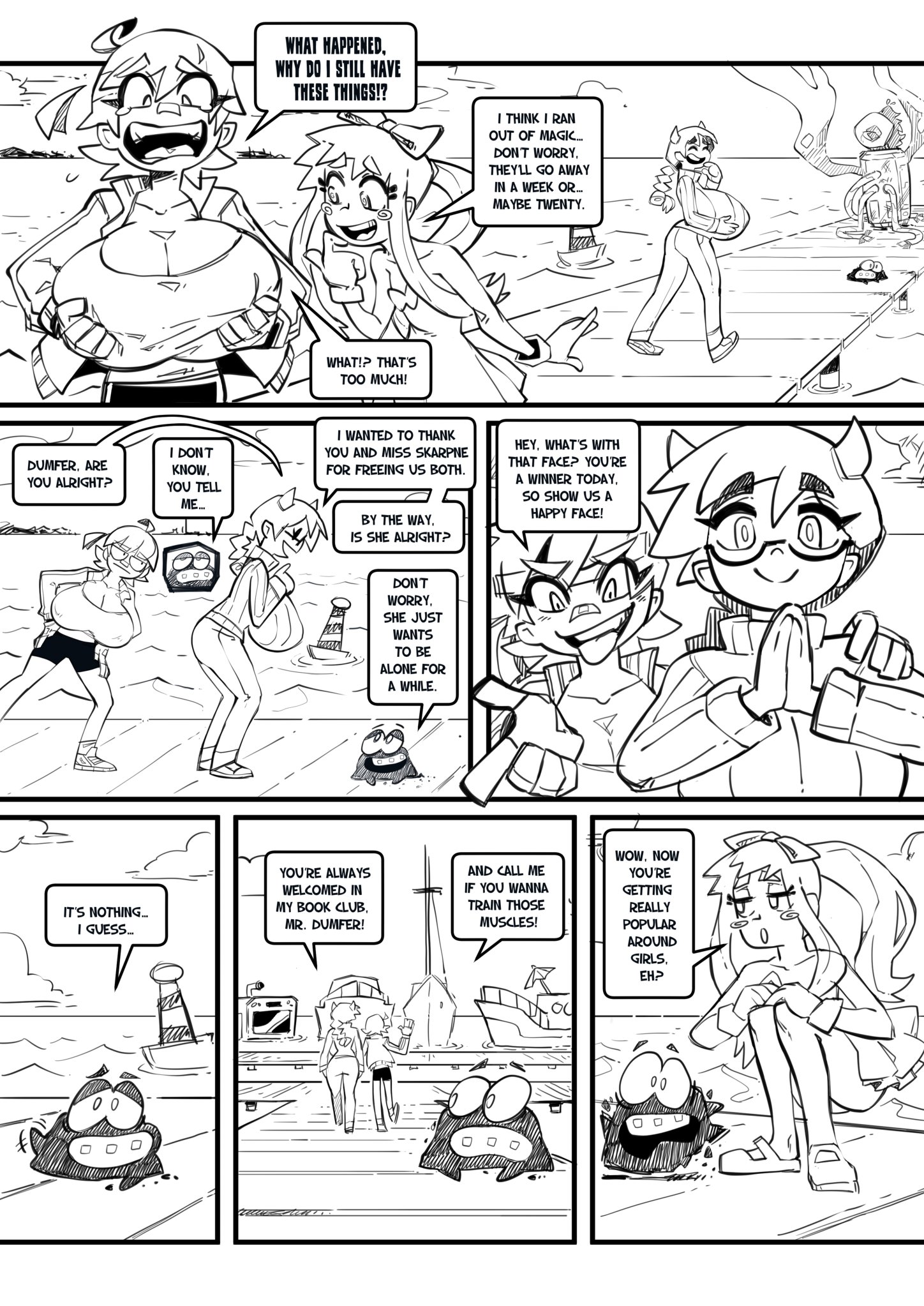 Rule 34 Comic Dialogue English Text Female Gerph Monochrome Sex Skarp