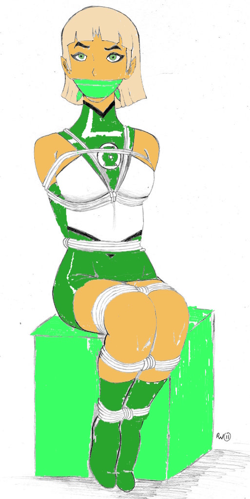 Rule 34 Alien Girl Arisia Rrab Bondage Cloth Gag Colored Dc Dc Comics