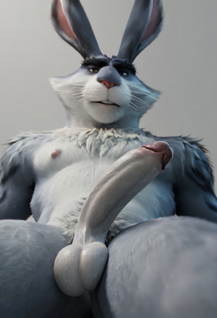 Rule 34 Anthro Balls Big Penis Bunnymund Cock Easter Bunny Erection 5455
