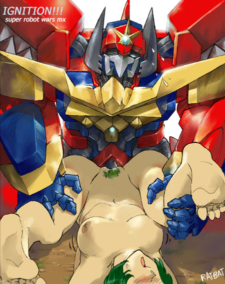 Rule 34 Blush Garmraid Green Hair Human Penetrated Mecha Mecha On Girl Nude Ratbat Robot Robot