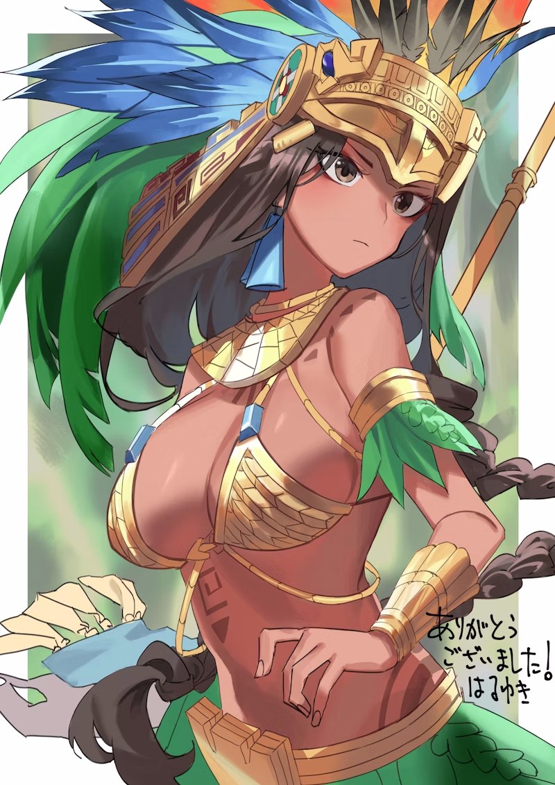 Rule 34 Aztec Braid Brown Eyes Brown Hair Civilization Series 1524
