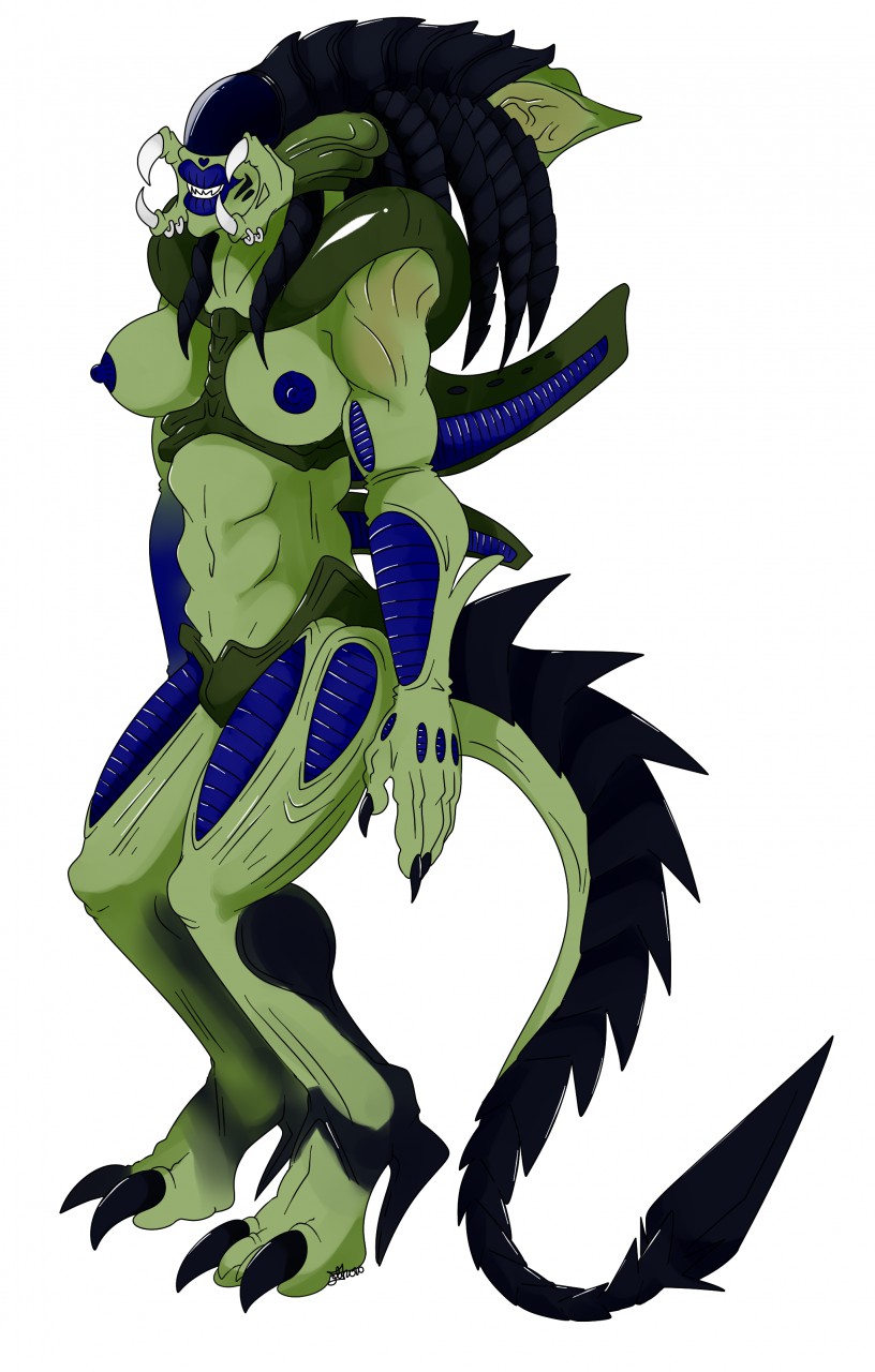 Rule 34 1girls Alien Alien Franchise Alien Vs Predator Big Breasts Blue Lips Breasts Claws
