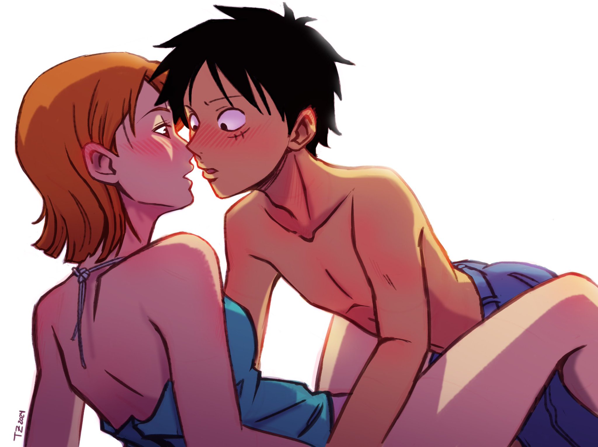 Rule 34 About To Kiss Before Sex Blush Blushing Ears Bottomless
