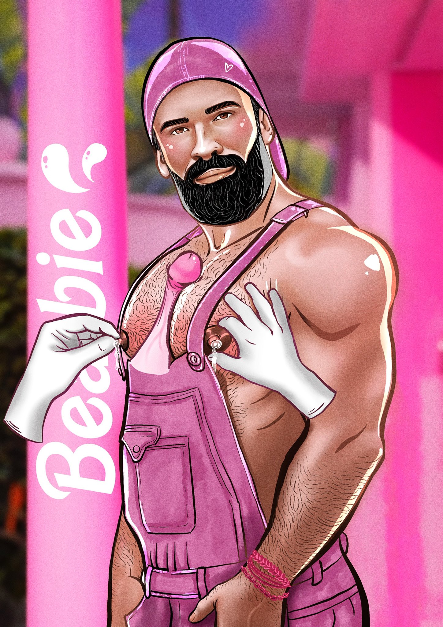 Rule 34 Andyartering Beard Bodybuilder Boner English Text Erect Penis