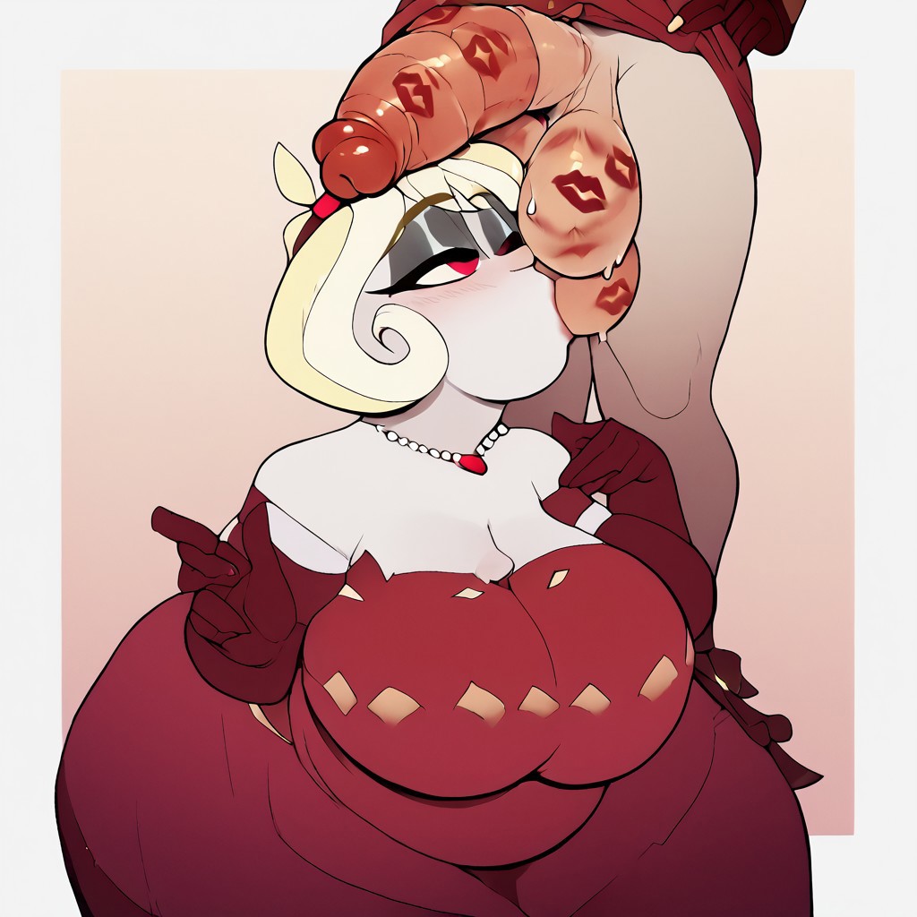 Rule 34 Ai Generated Chubby Female Hazbin Hotel Kiss Mark Kissing