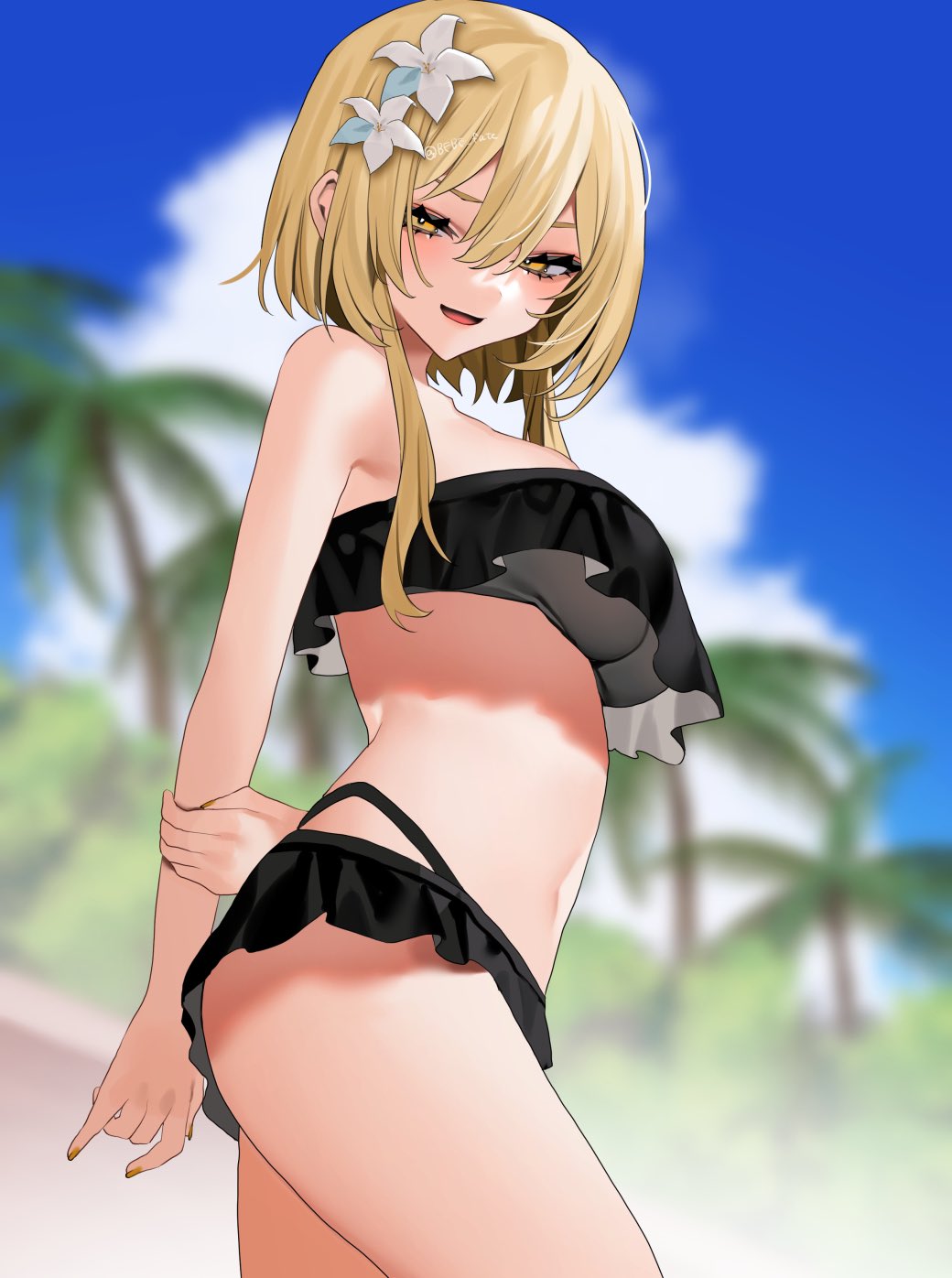 Rule 34 1girls Arms Behind Back Beach Bebe Fate Bebe Pp Belly Belly 9757
