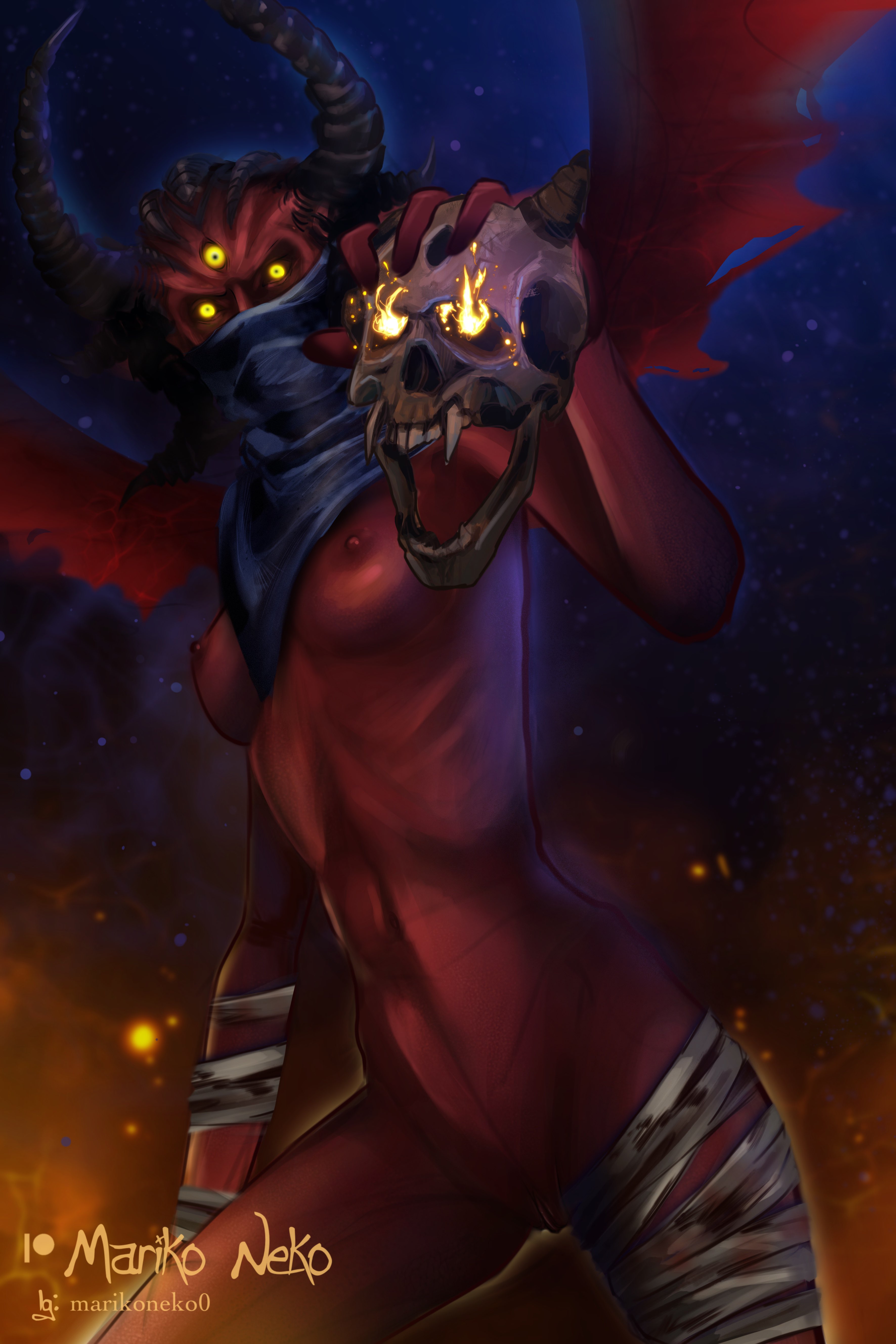 Rule 34 2d 3 Eyes Breasts Demon Demon Girl Demon Horns Demon Wings Demoness Hell Hellsinger