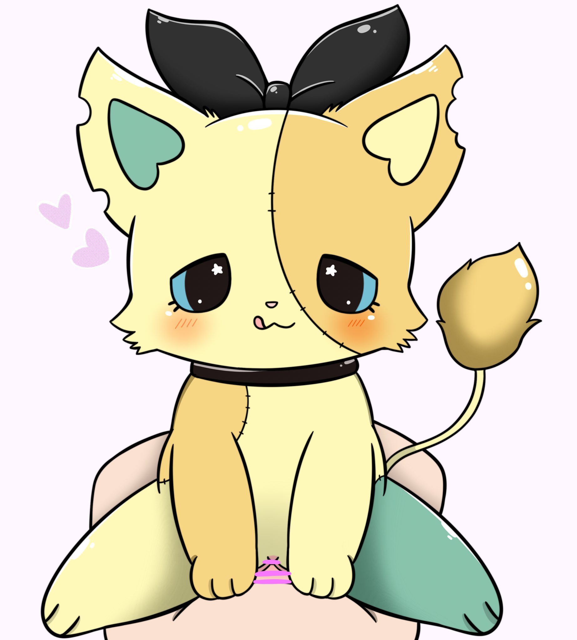 Rule 34 Azuo Beatcats Blue Eyes Blush Blush Censor Bar Censored Cub Feline Furry Green Fur
