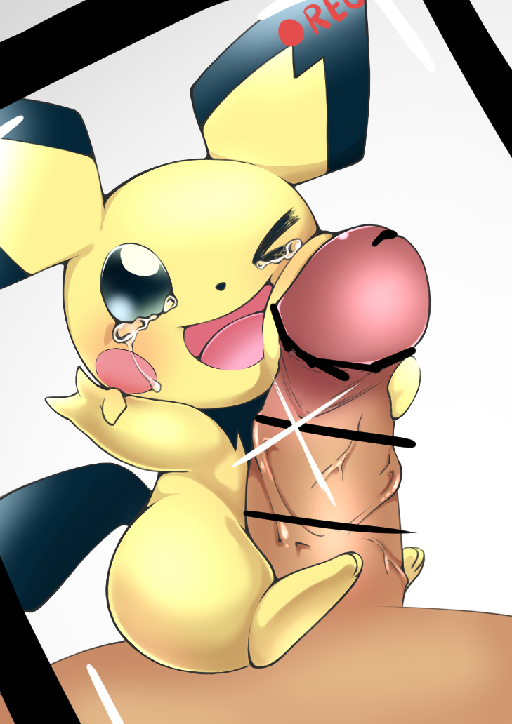 Rule 34 Censored Coodee Human Looking At Viewer One Eye Closed Penis Phone Pichu Pokemon
