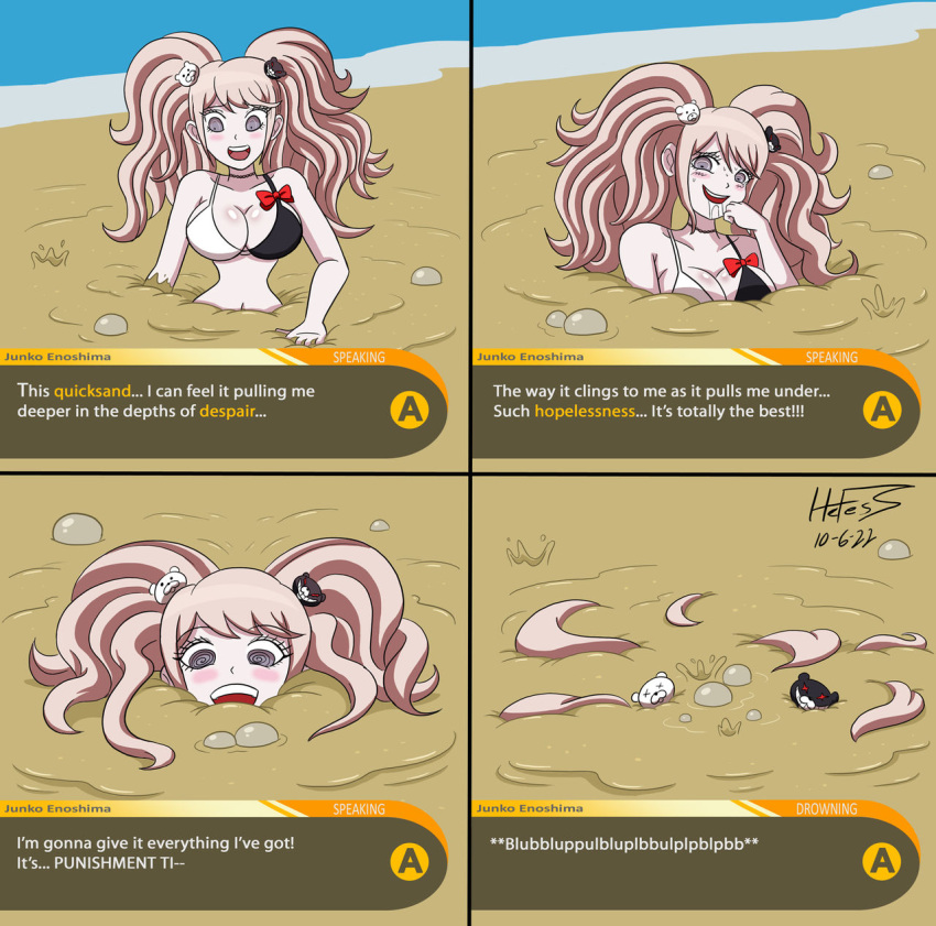 Rule 34 Asphyxiation Big Breasts Blonde Hair Blue Eyes Danganronpa