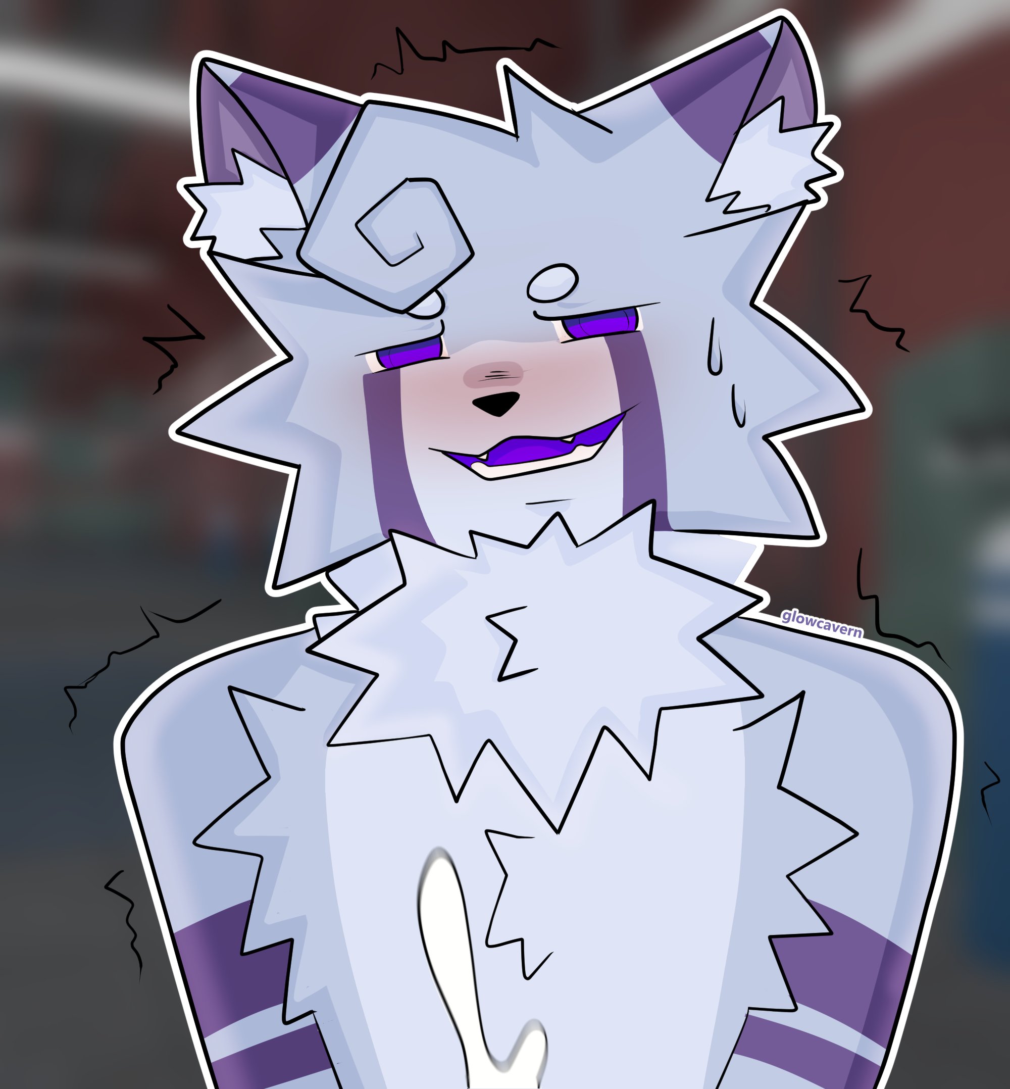 Rule 34 Blush Cum Eye Contact Furry Glowcavern Gootraxian Half Closed 0229