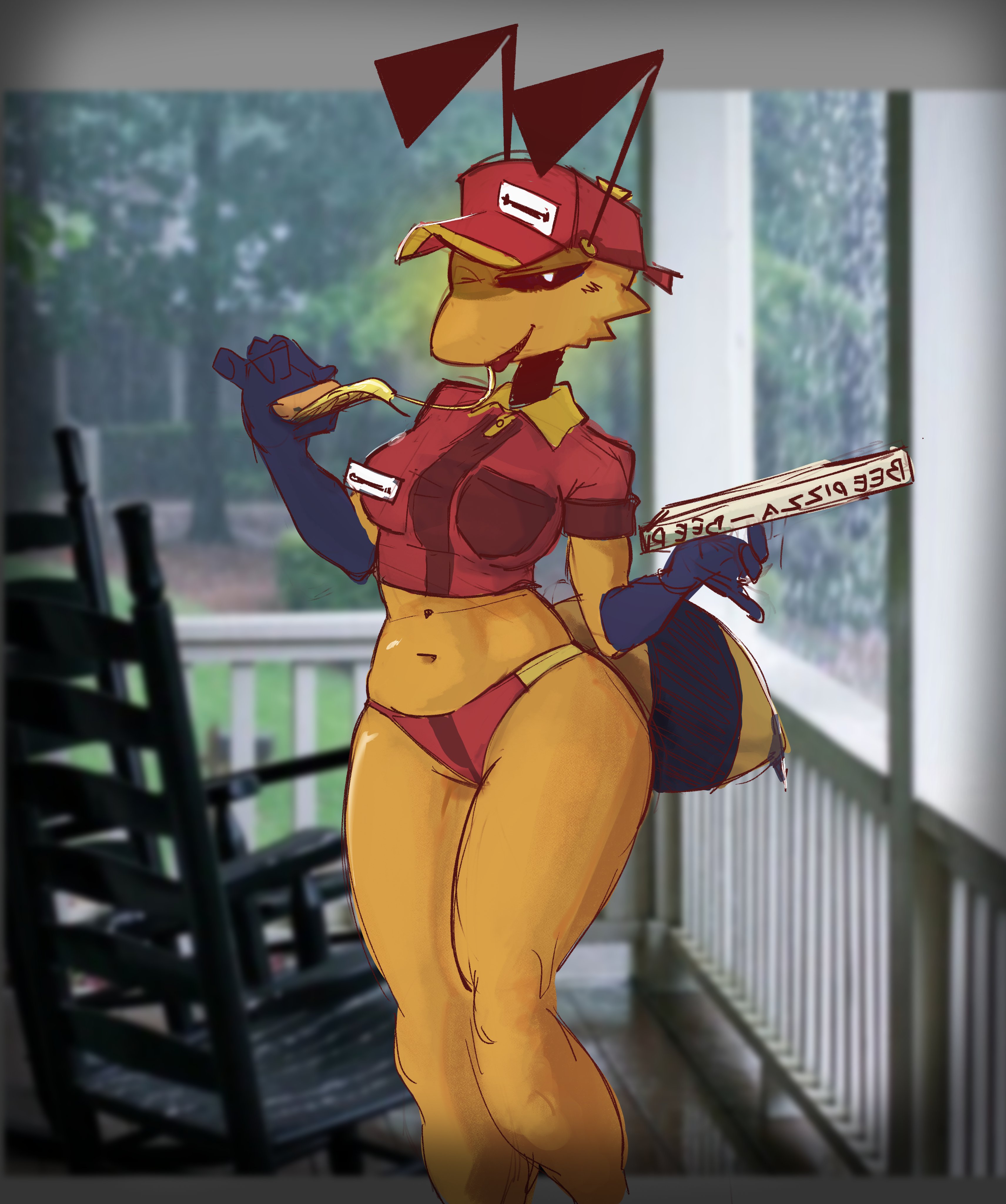 Rule 34 Bee Girl Cameltoe Pizza Pizza Bee Xexeezy Pizza Box Tagme Uniform 9720419