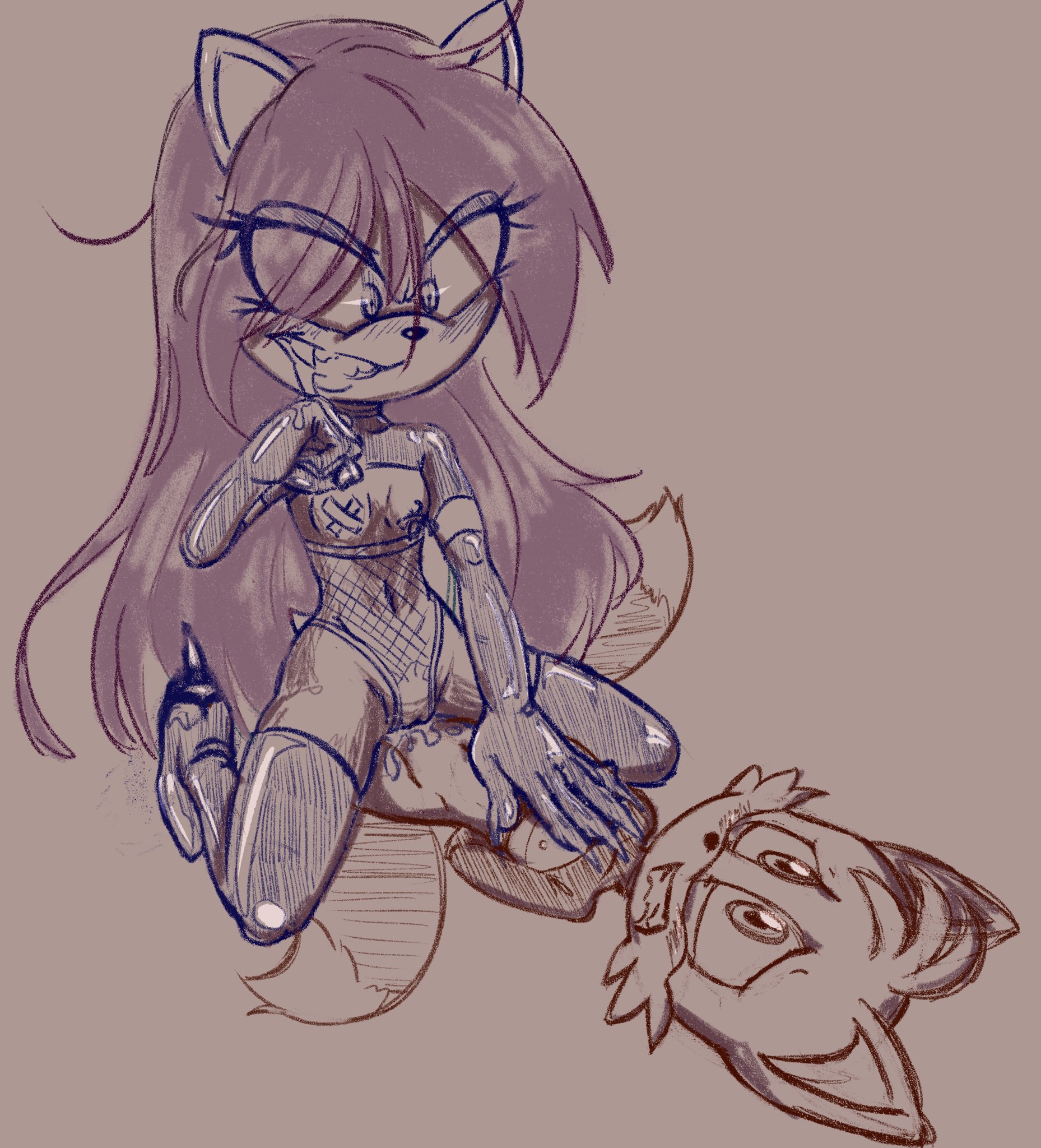 Rule 34 Akispark Anthro Blush Clenched Teeth Cowgirl Position 7059